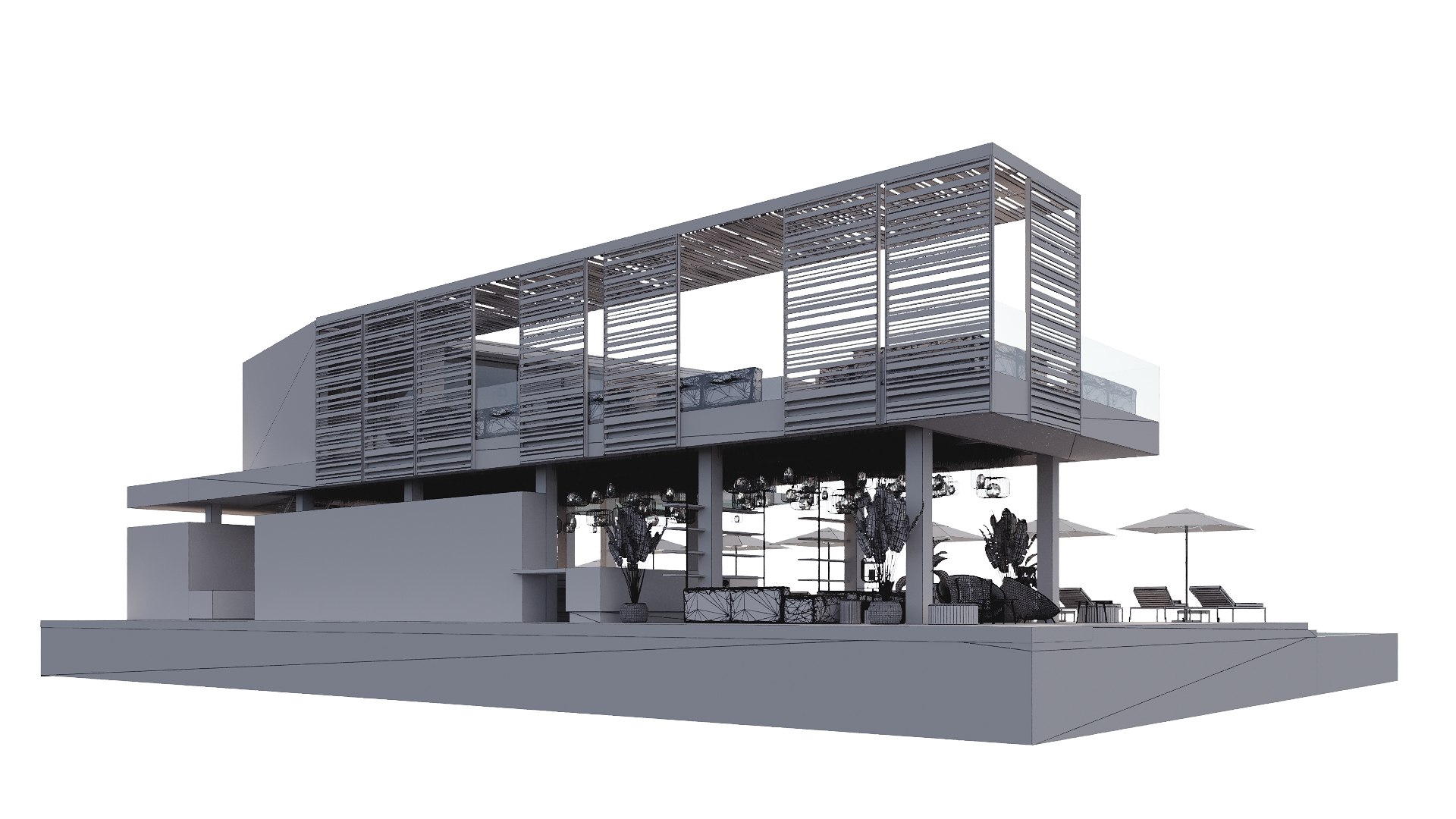 Luxury Pool Bar 3D Model - TurboSquid 1974359