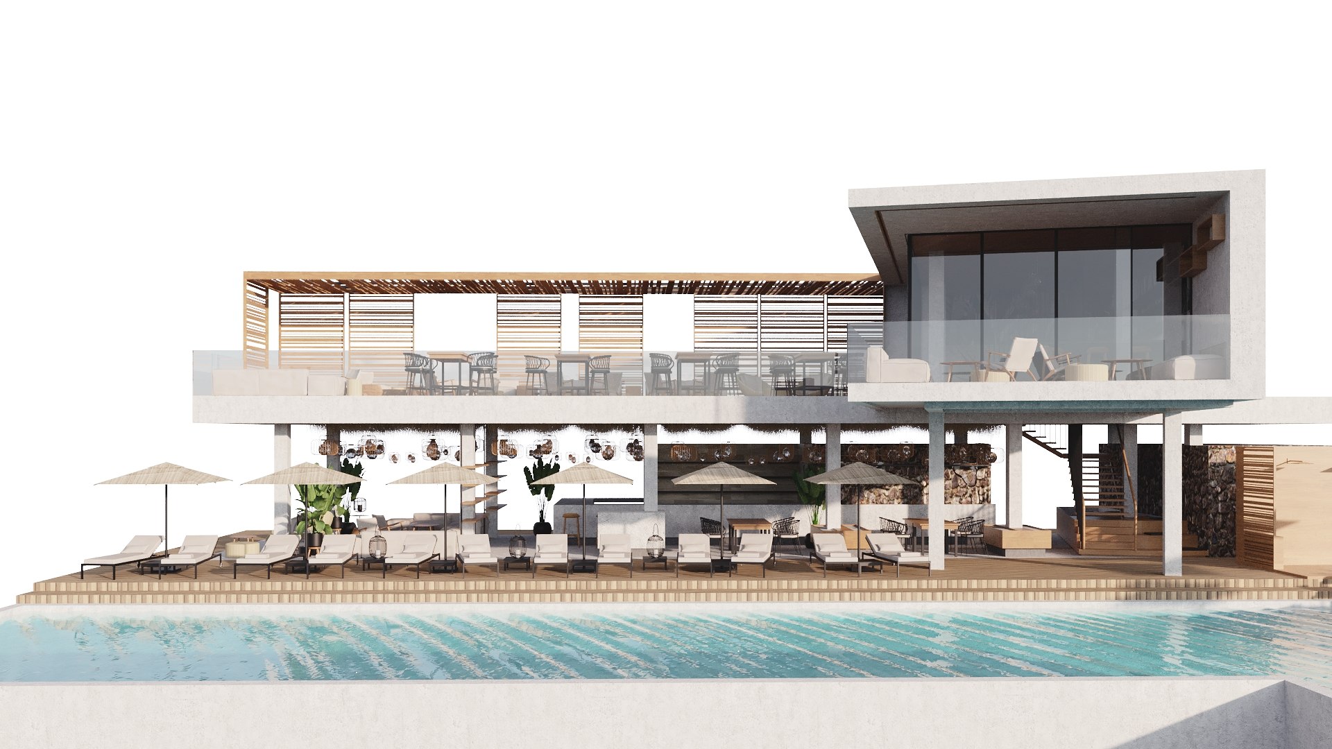 Luxury Pool Bar 3D Model - TurboSquid 1974359