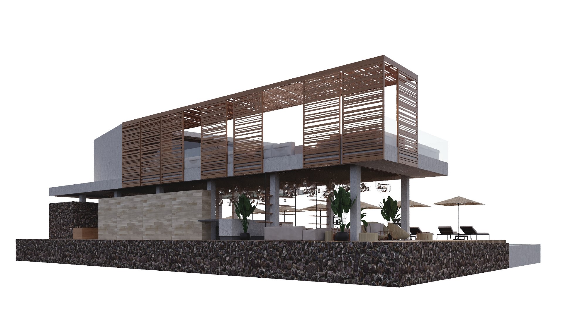 Luxury Pool Bar 3D Model - TurboSquid 1974359