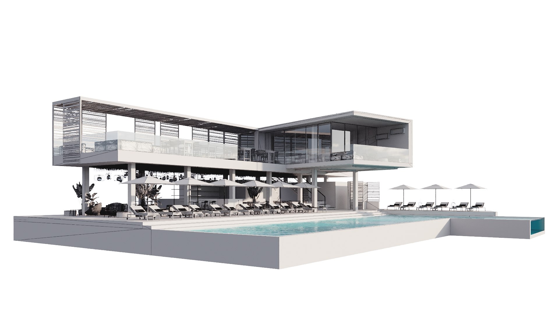 Luxury Pool Bar 3D Model - TurboSquid 1974359