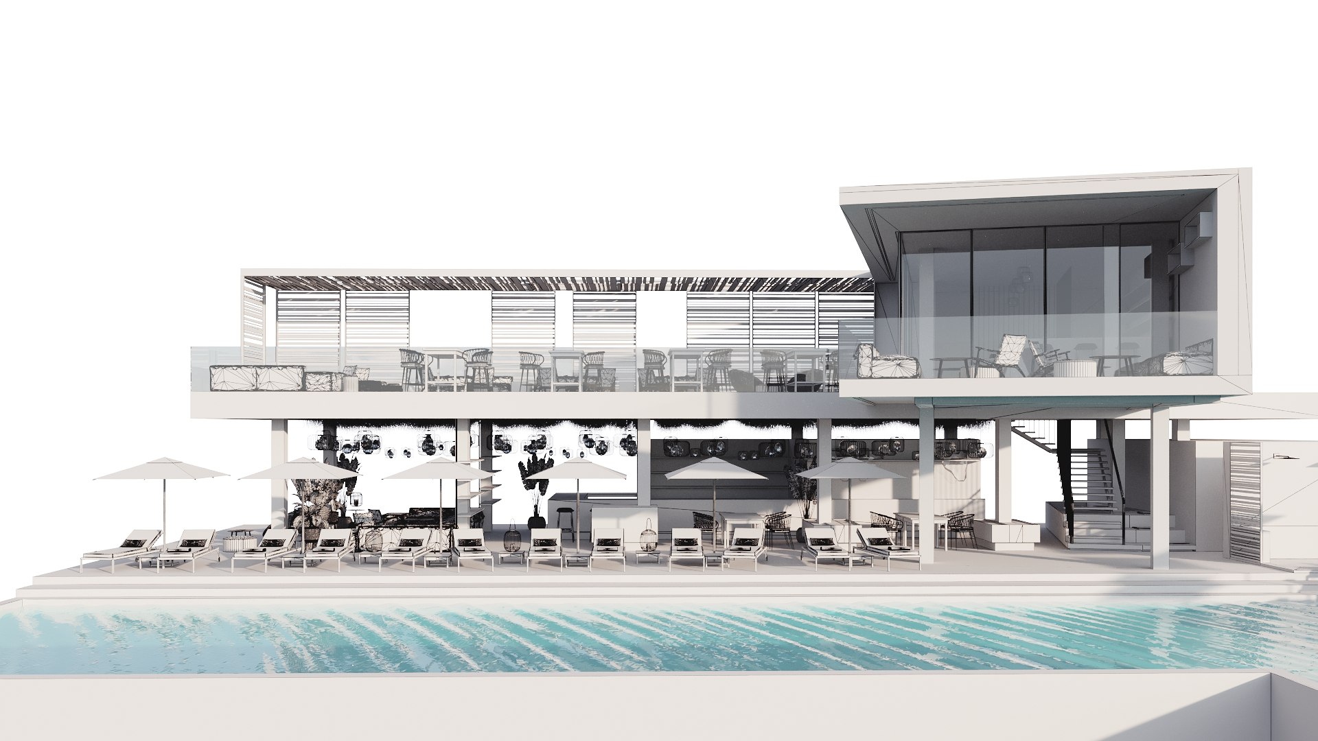 Luxury Pool Bar 3D Model - TurboSquid 1974359