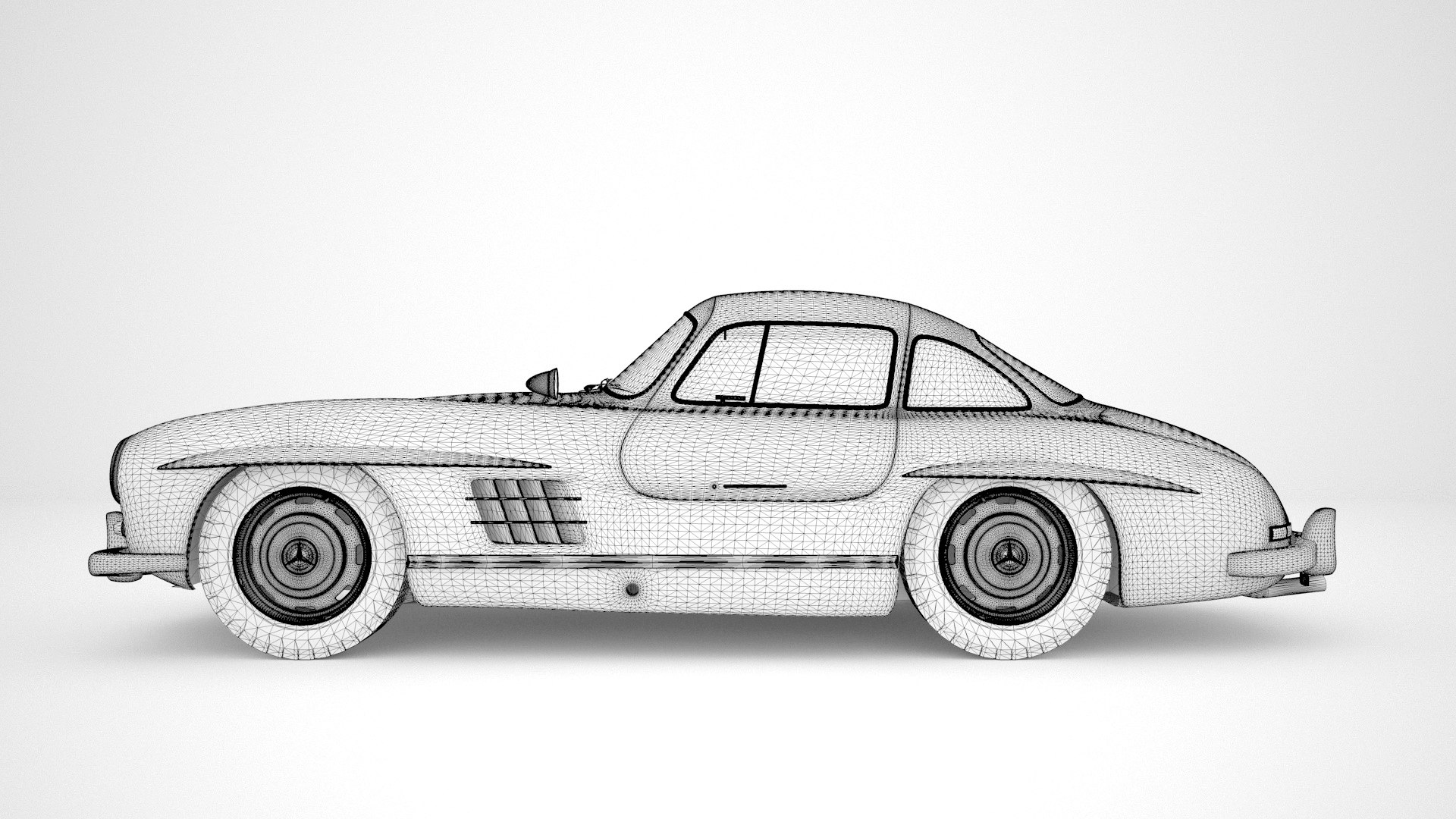 3D Mercedes 300SL 1955 Model - TurboSquid 2112300