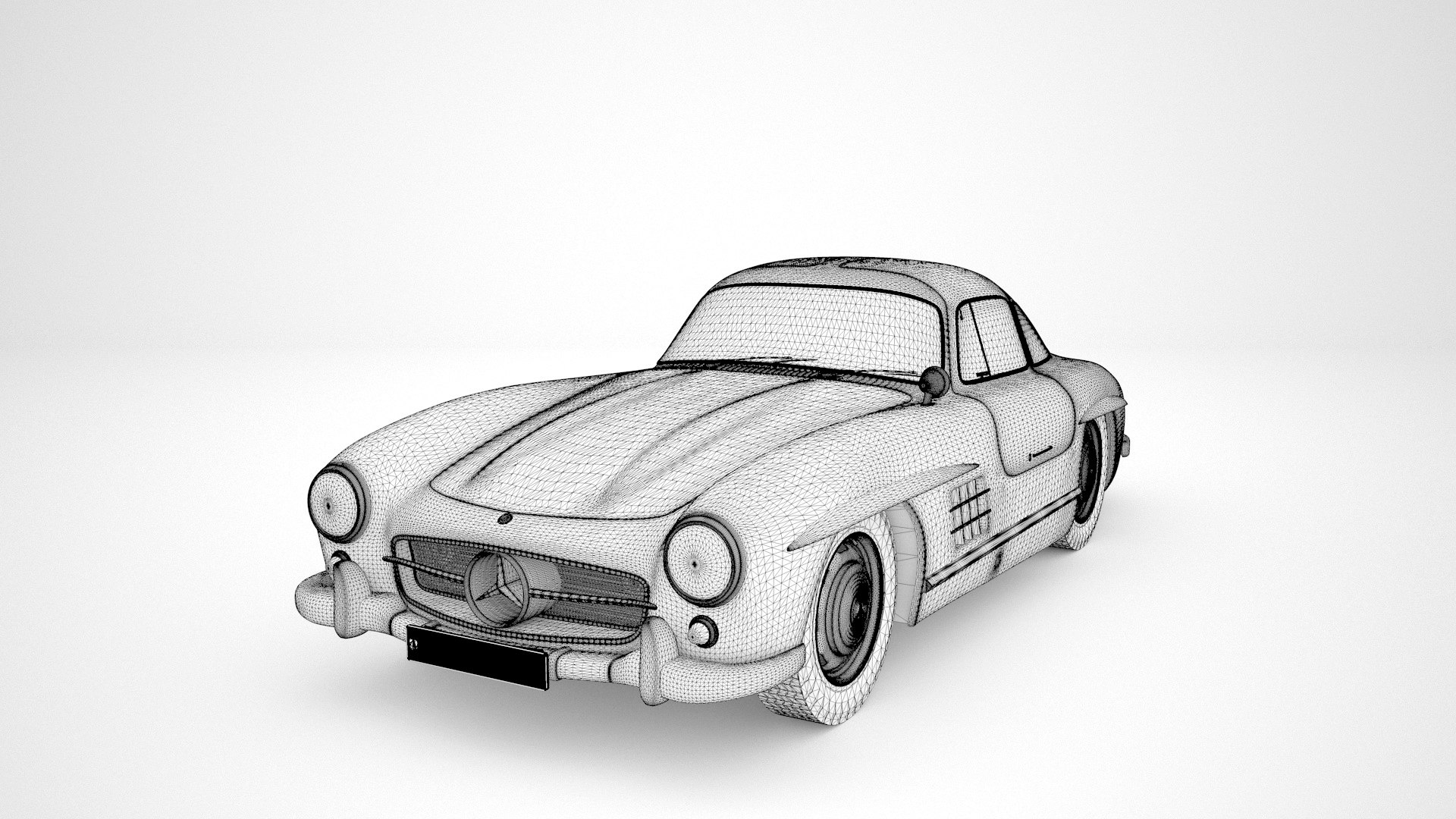 3D Mercedes 300SL 1955 Model - TurboSquid 2112300