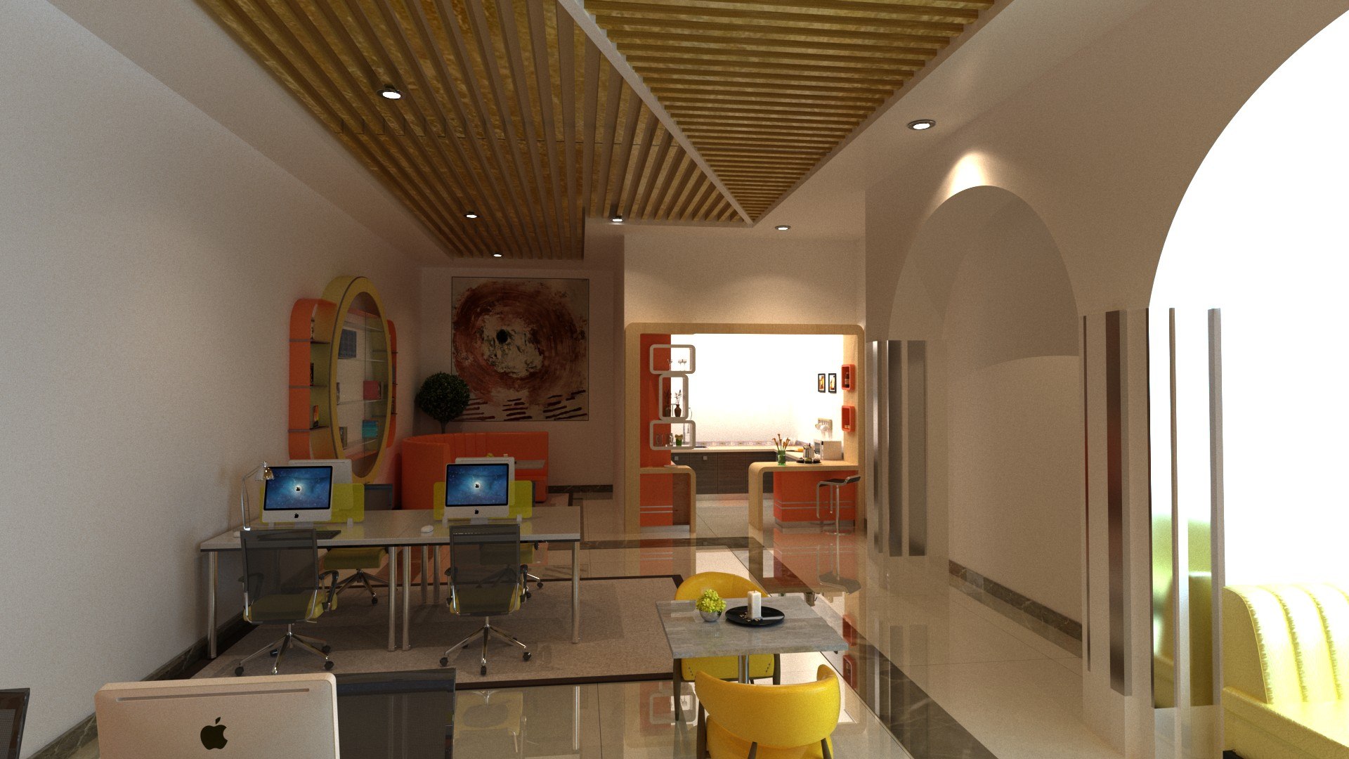 Modern Workspace 3D Model - TurboSquid 2103204