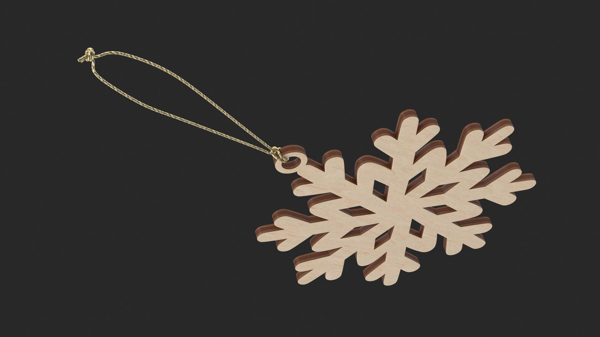 3D Wooden Christmas Toy Snowflake Model - TurboSquid 1792632