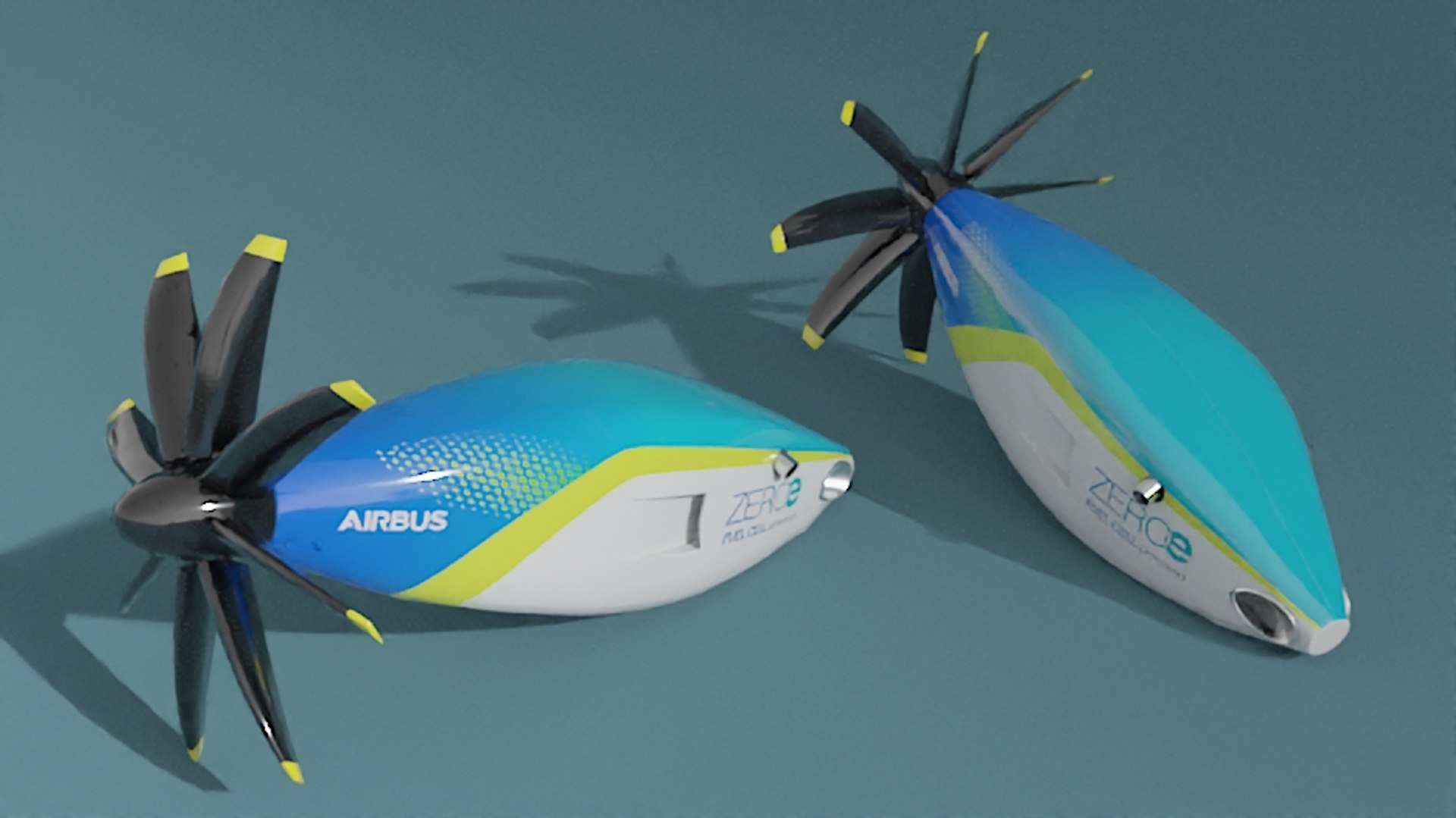Zeroe Fuel Cell Aircraft Prototype Simplified 3D Model - TurboSquid 2378207