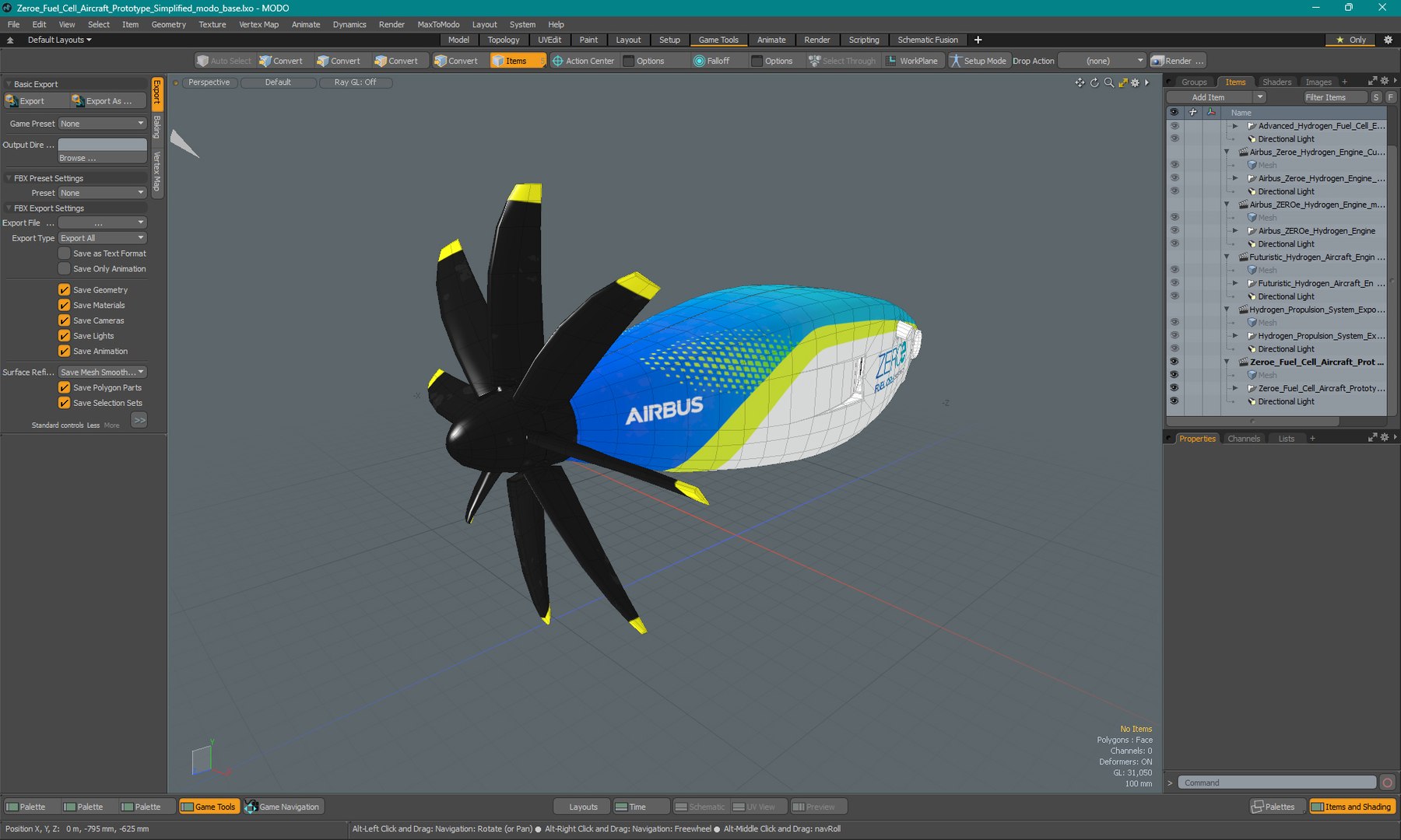 Zeroe Fuel Cell Aircraft Prototype Simplified 3D Model - TurboSquid 2378207