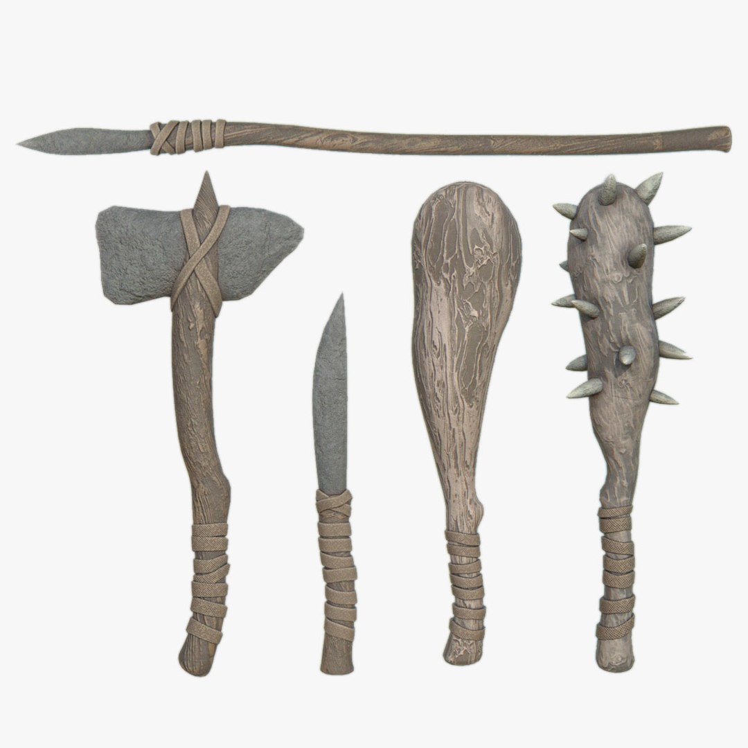 3D Caveman Weapon Collection - TurboSquid 2383561