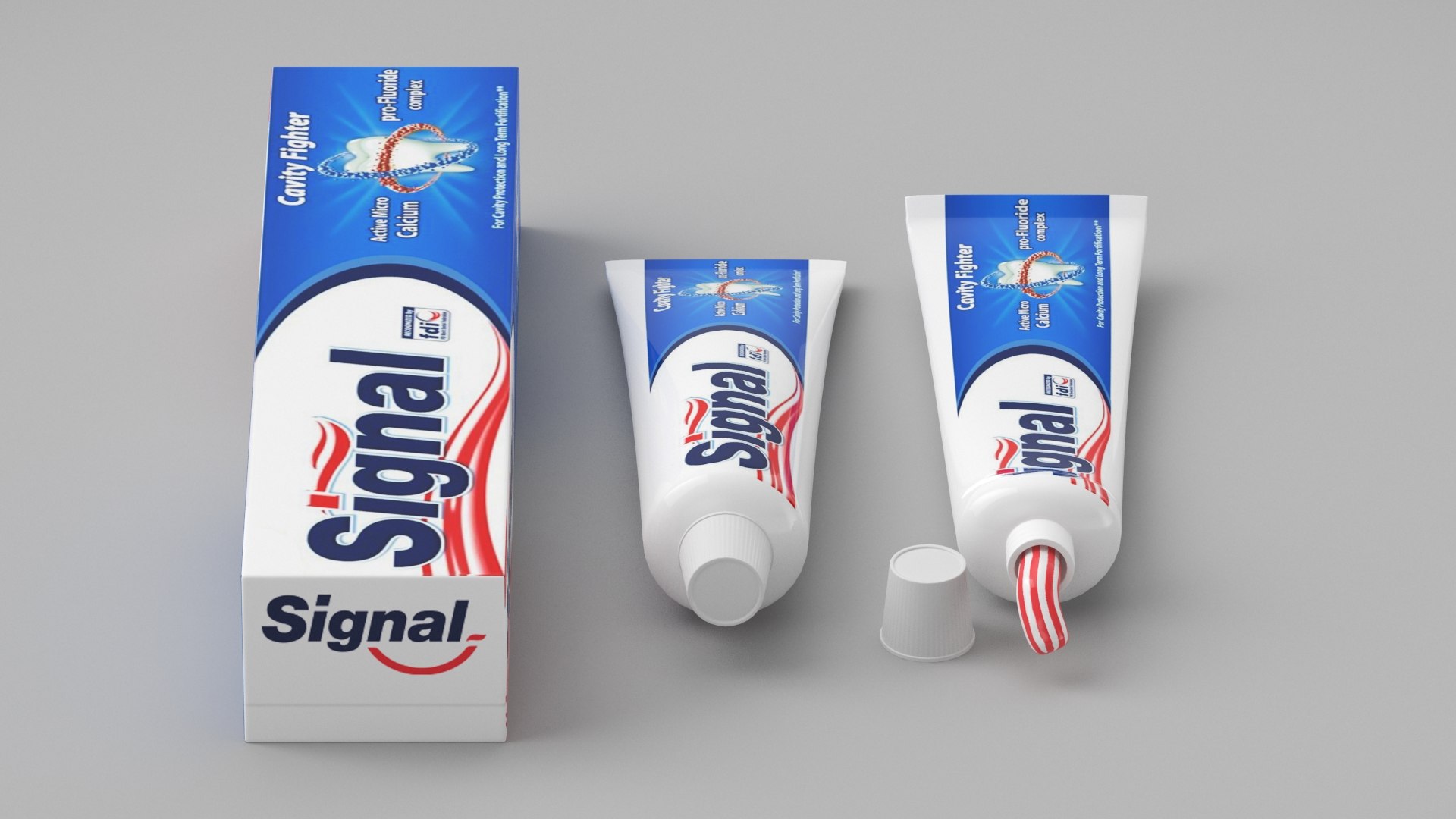 3D Toothpaste Set Model - TurboSquid 1701190