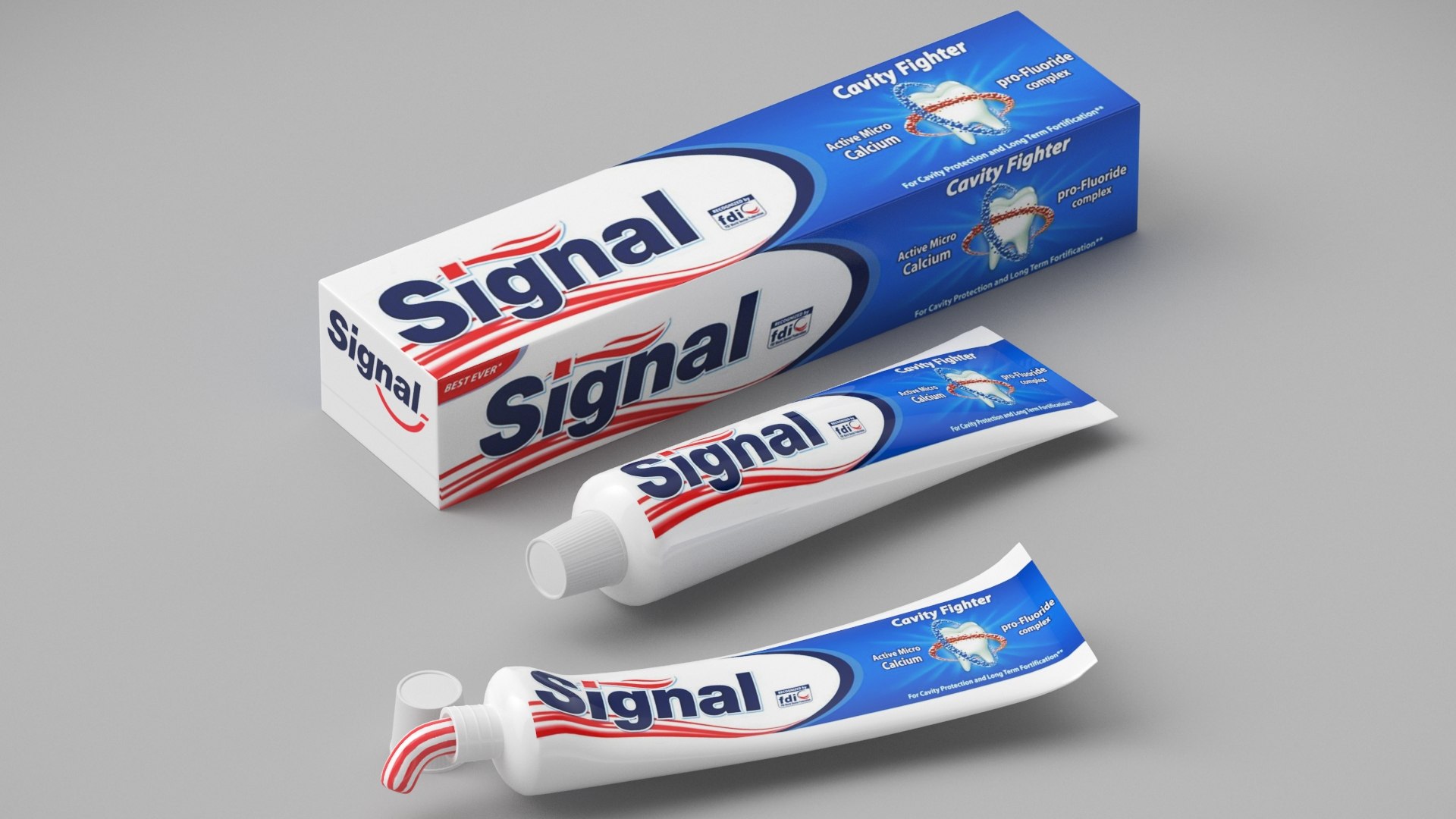 3D Toothpaste Set Model - TurboSquid 1701190