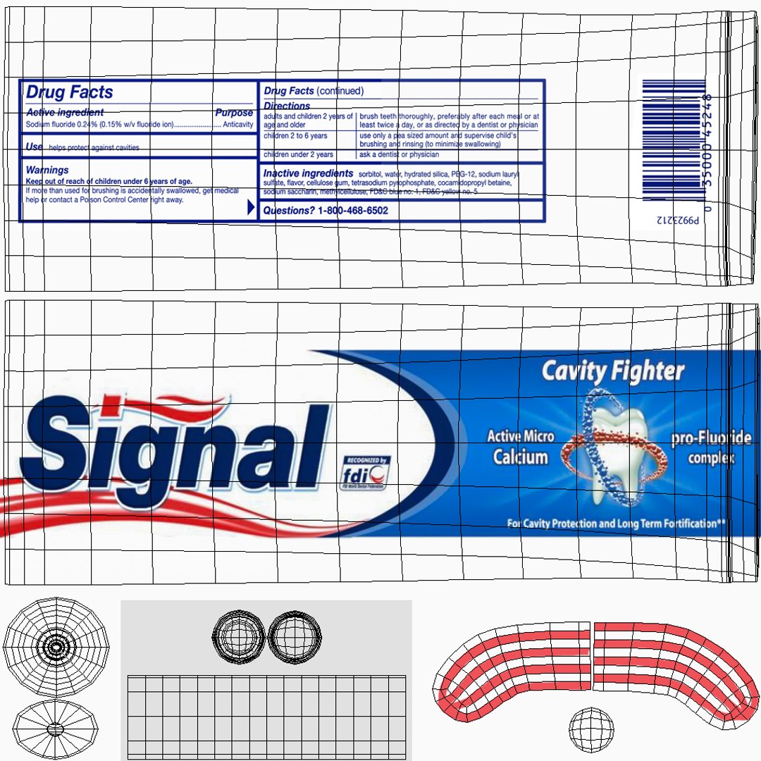 3D Toothpaste Set Model - TurboSquid 1701190