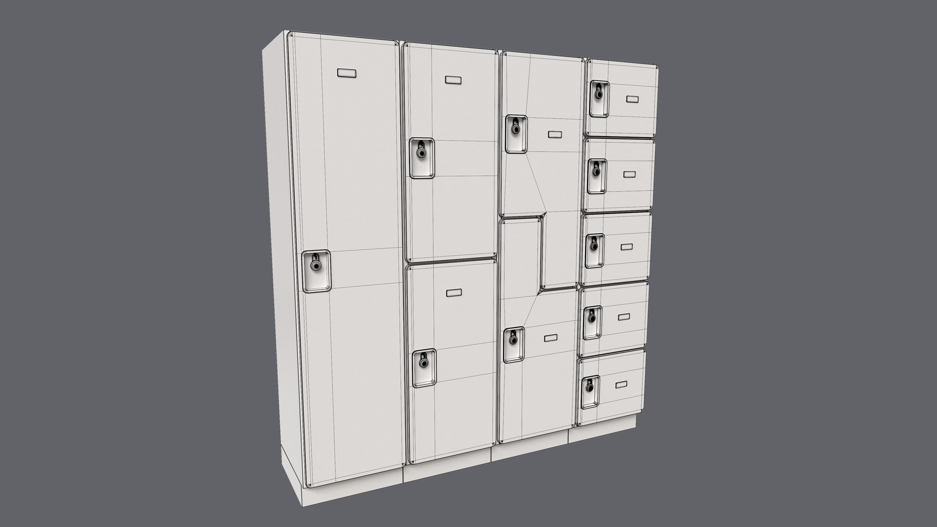 Locker 4 Different Type 3D Model - TurboSquid 2225057