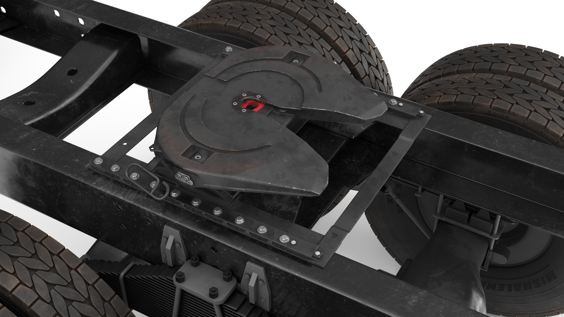 Chassis For Super Heavy Trucks And Fifth Wheel 3D - TurboSquid 2329826