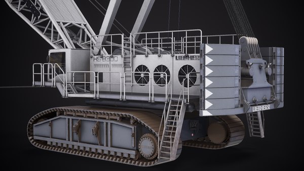 3D Mining Dragline Excavator Liebherr HS8300 White model - TurboSquid ...