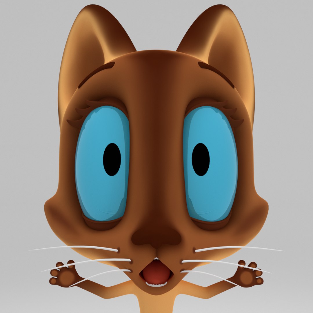 3D Model Cartoon Cat Rig Animation - TurboSquid 1607709
