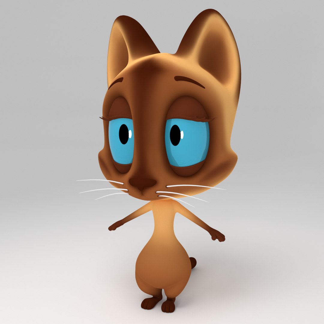 3D Model Cartoon Cat Rig Animation - TurboSquid 1607709