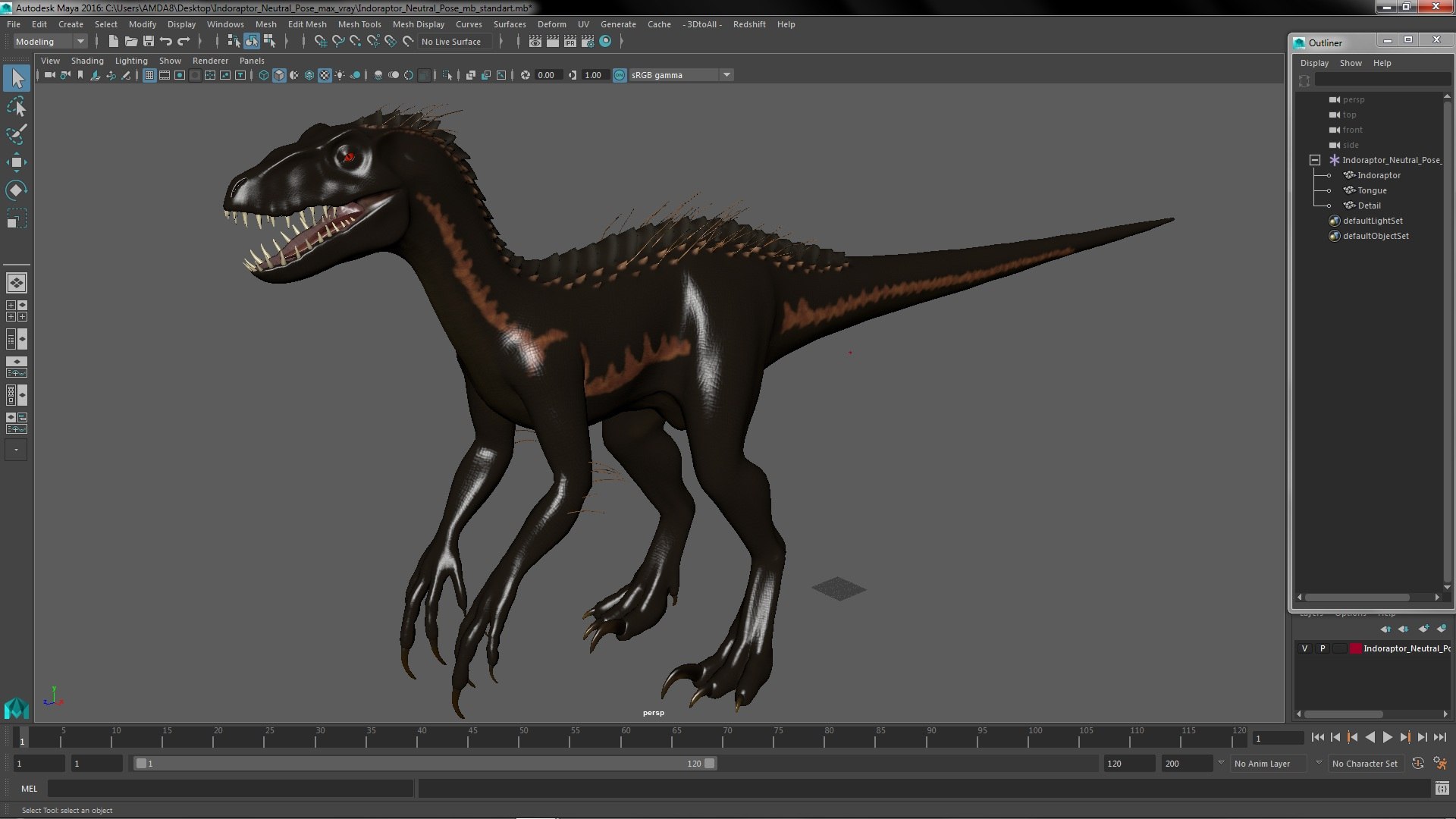 3D Model Indoraptor Neutral Pose - TurboSquid 1884905