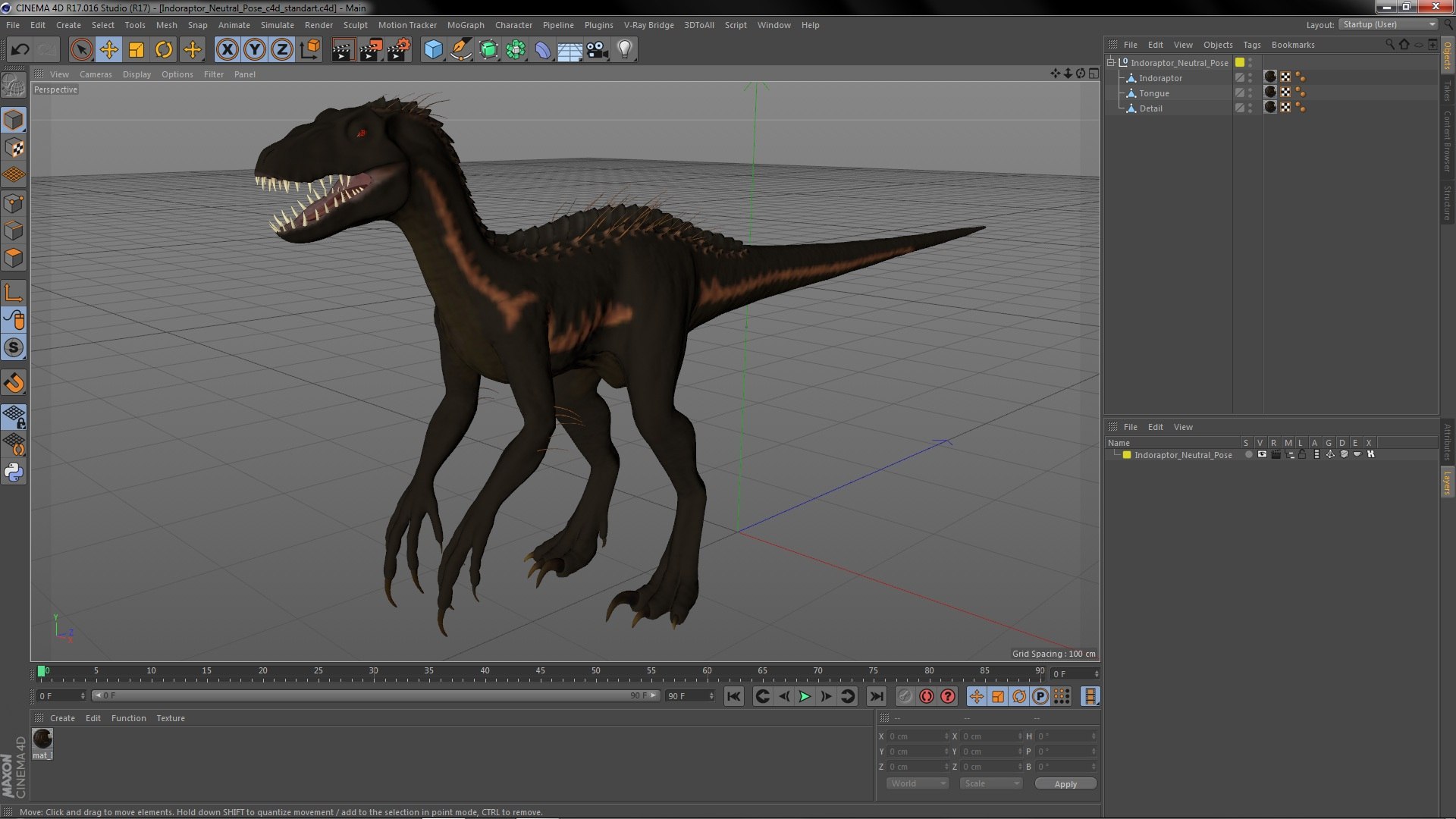 3D Model Indoraptor Neutral Pose - TurboSquid 1884905