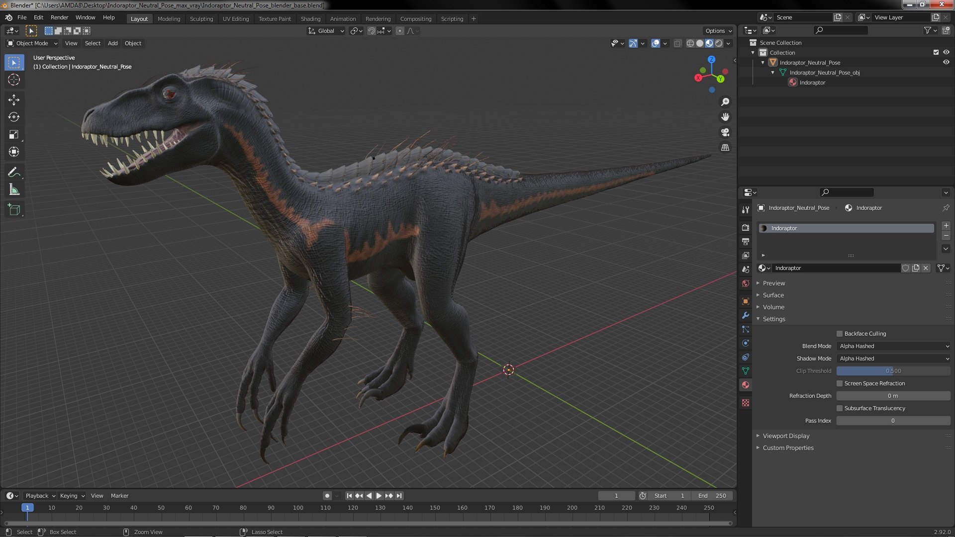 3D Model Indoraptor Neutral Pose - TurboSquid 1884905