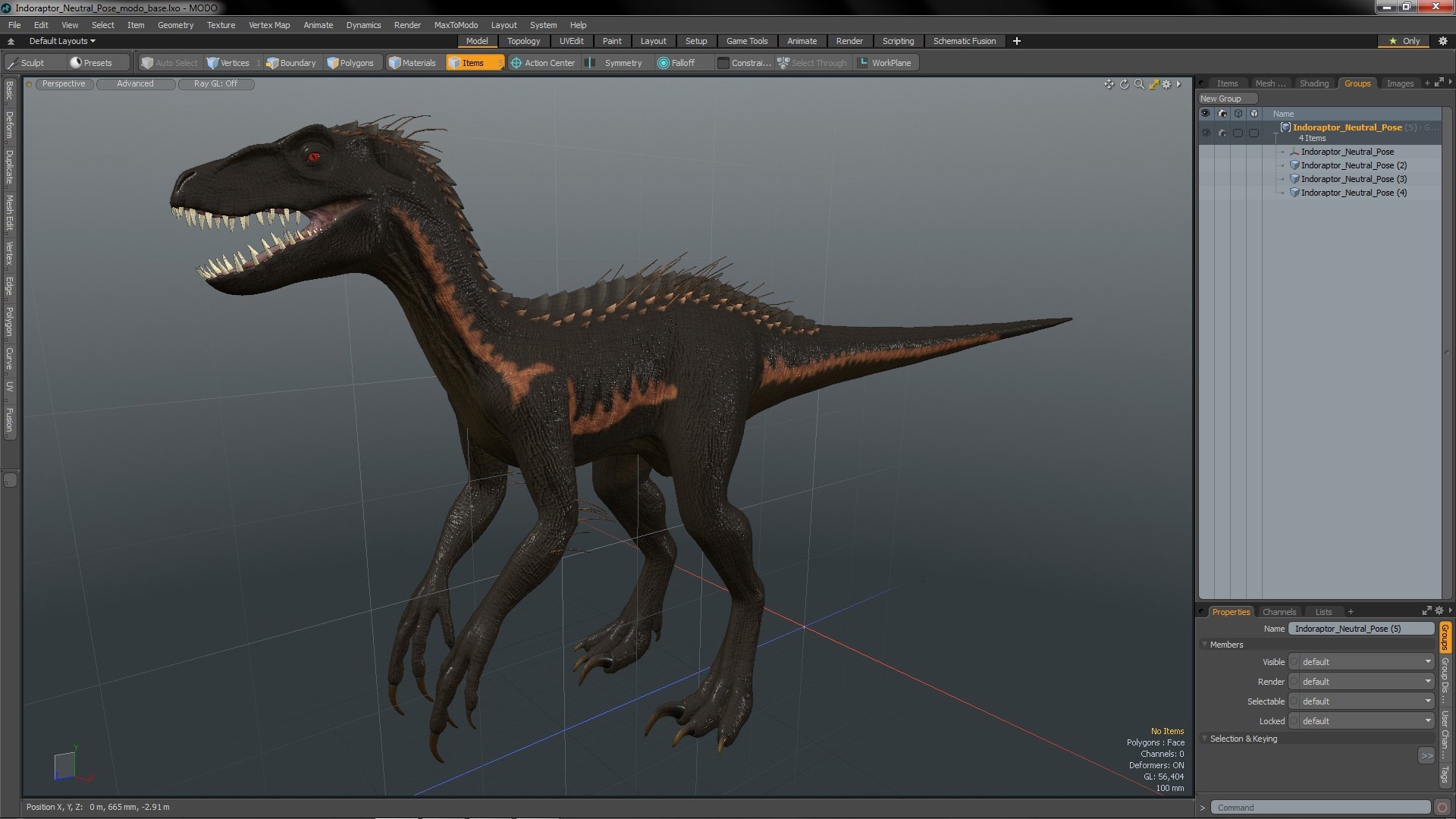 3D Model Indoraptor Neutral Pose - TurboSquid 1884905