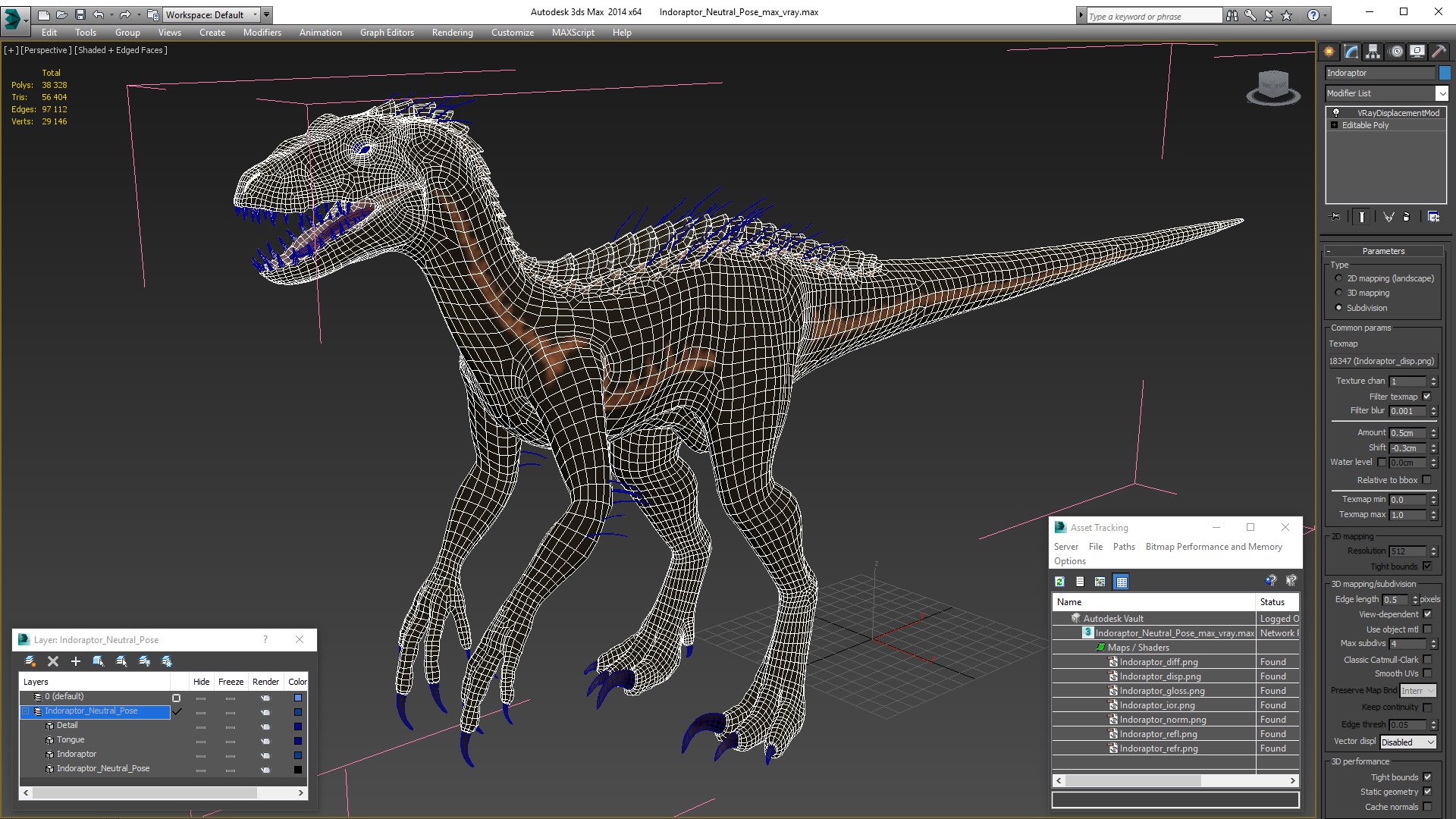 3D Model Indoraptor Neutral Pose - TurboSquid 1884905