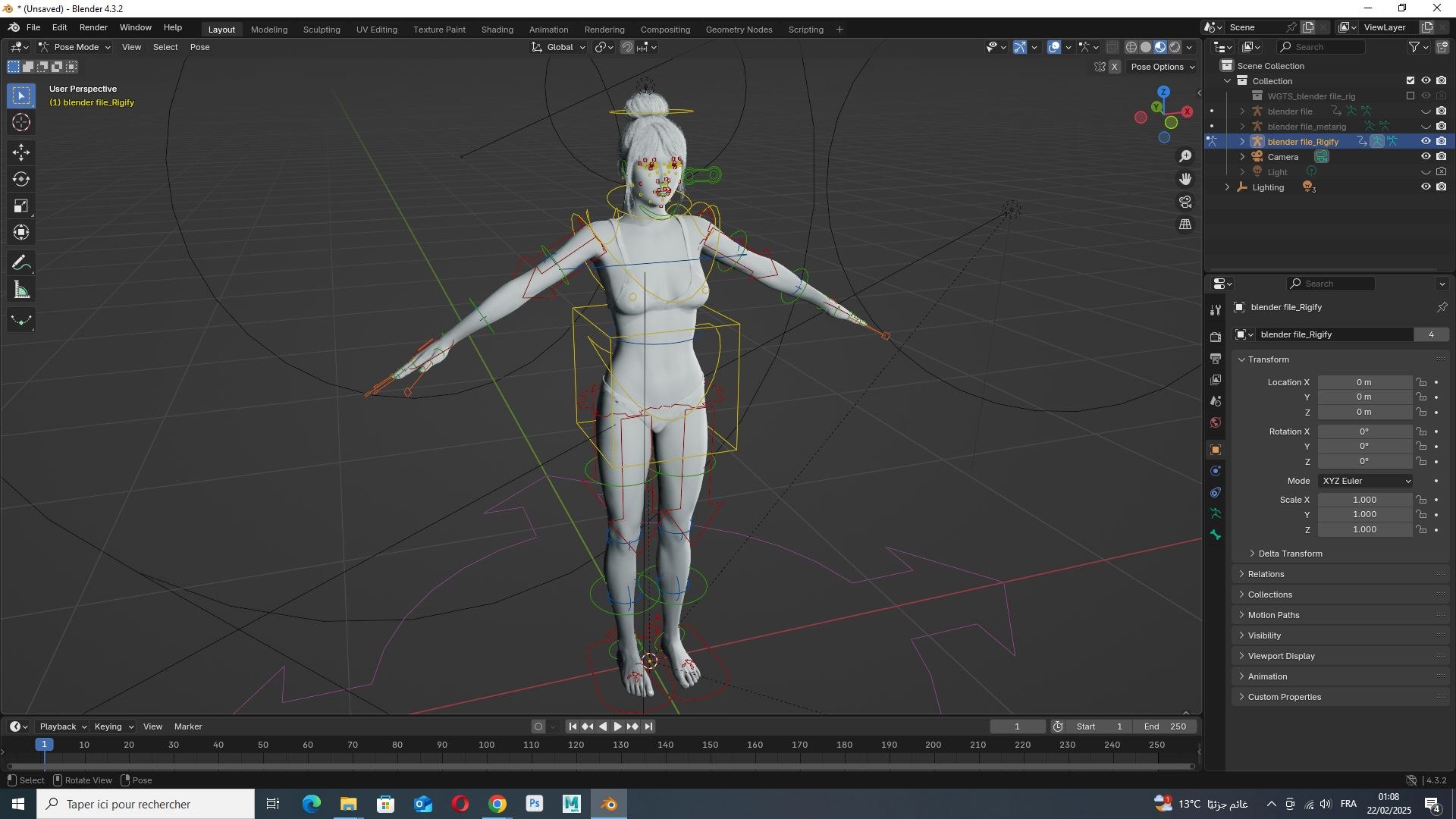 Free Download A Free High-Quality 3D Female Model Fully Rigged 3D ...