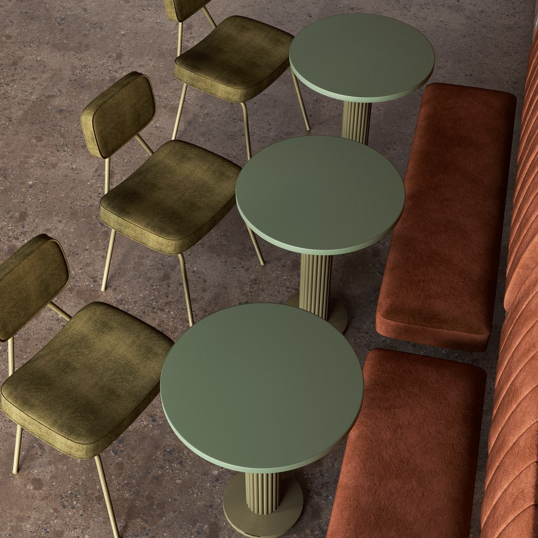 Cafe Seating Area 3D Model - TurboSquid 2430004