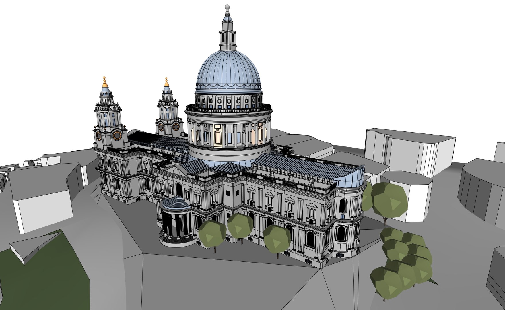 3D St Pauls Cathedral - TurboSquid 2390736