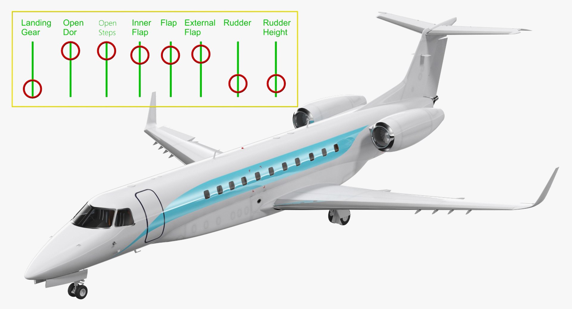 3D private jet generic rigged model - TurboSquid 1365956