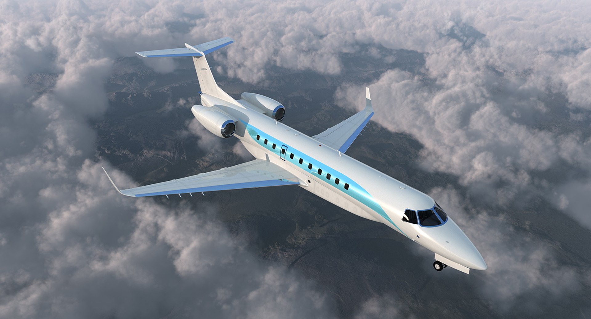 3D private jet generic rigged model - TurboSquid 1365956