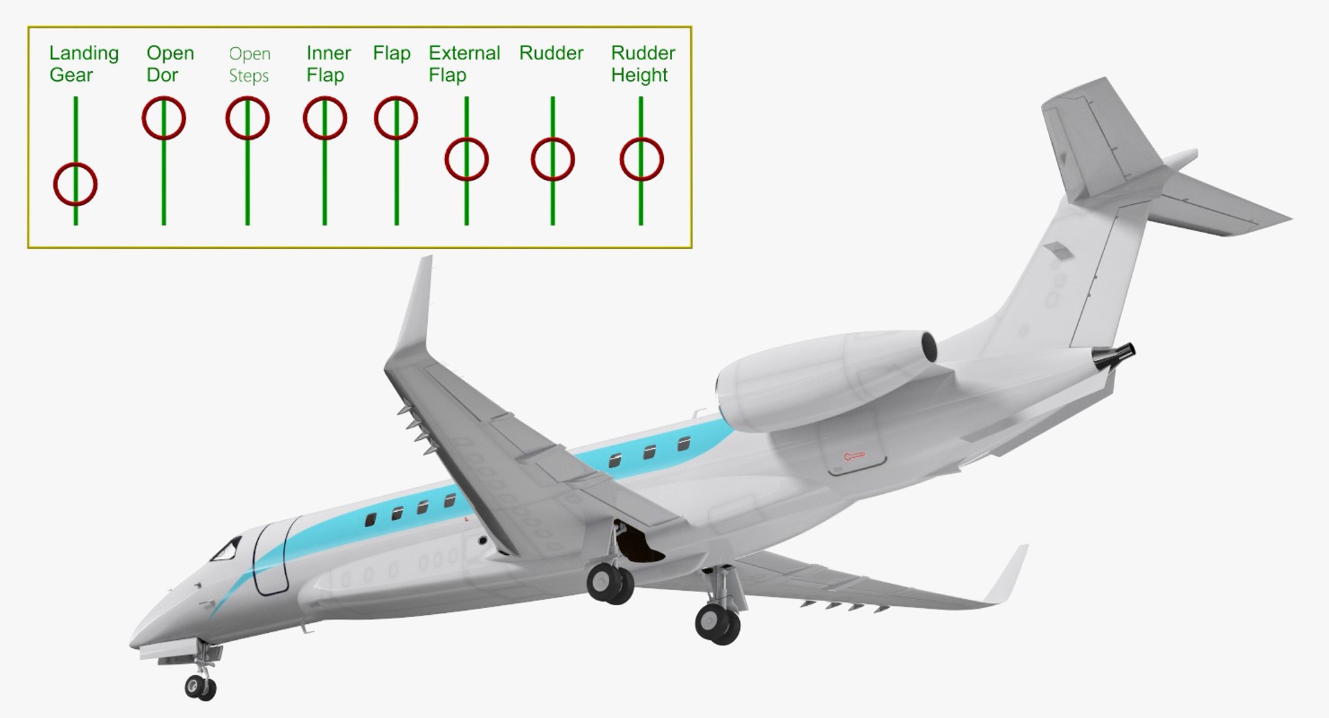3D private jet generic rigged model - TurboSquid 1365956
