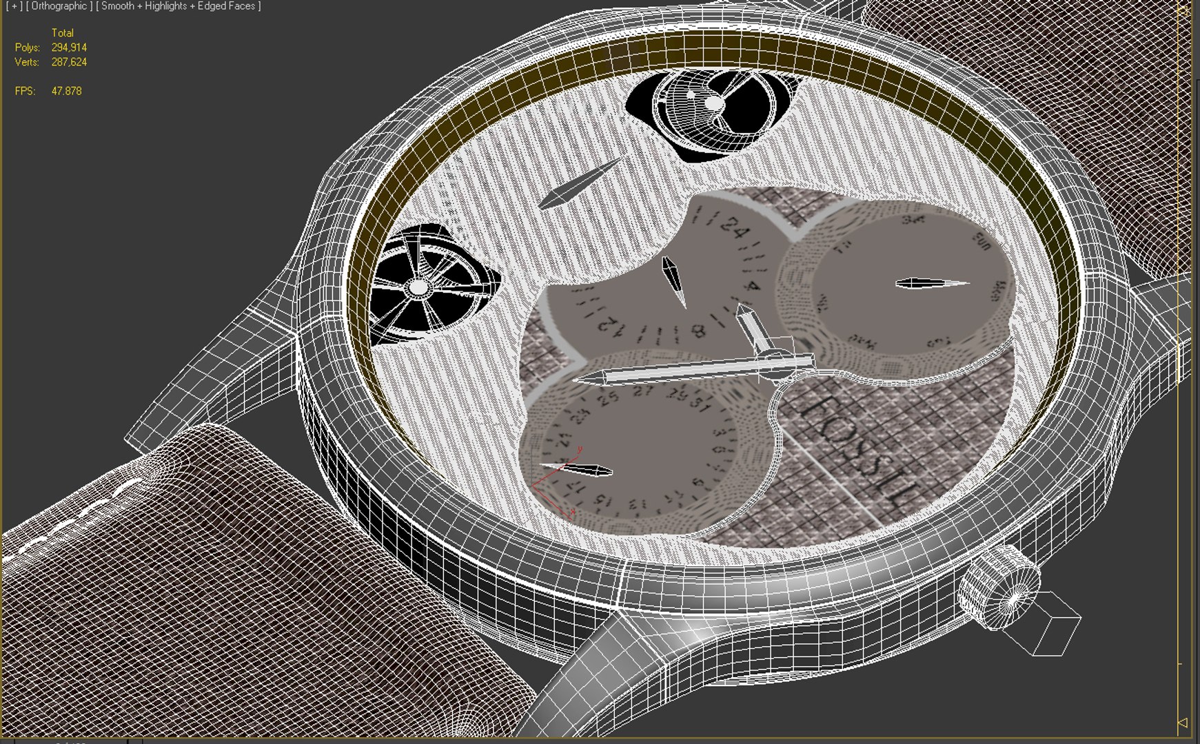 3d Model Watch Fossil