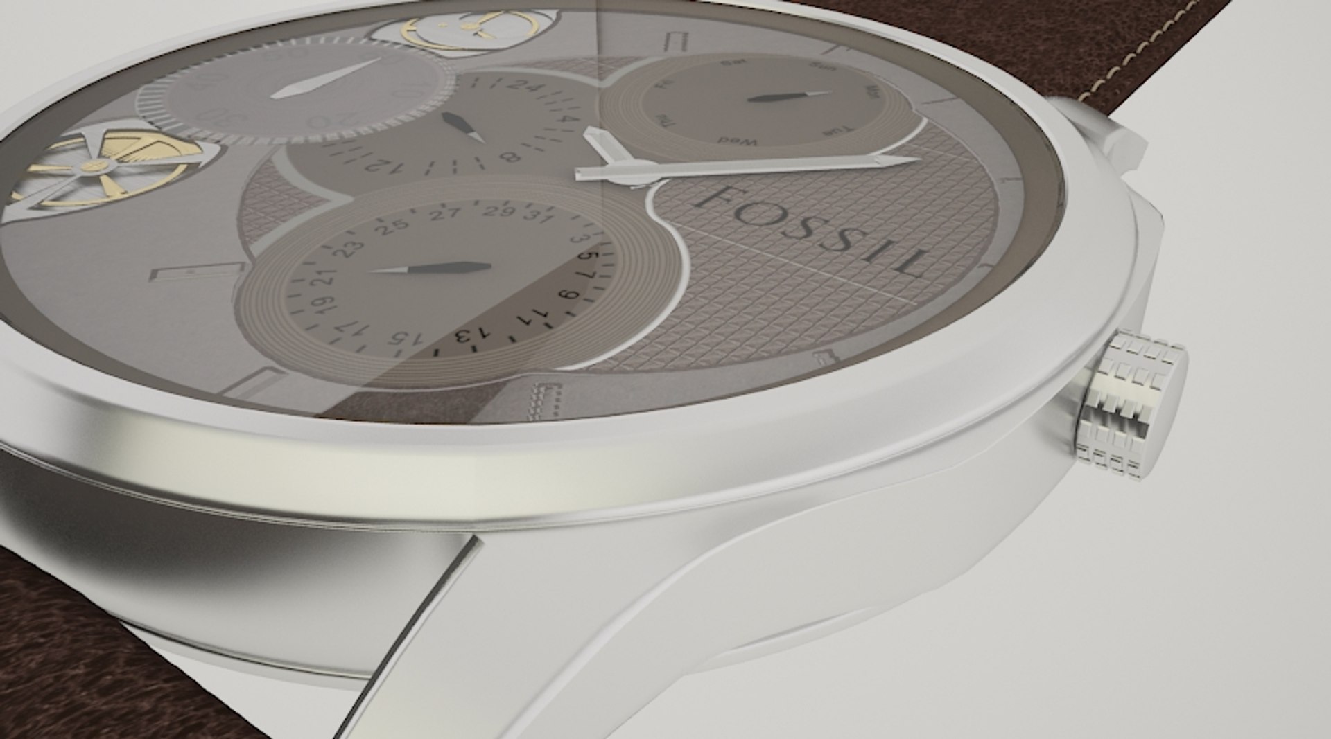 3d Model Watch Fossil