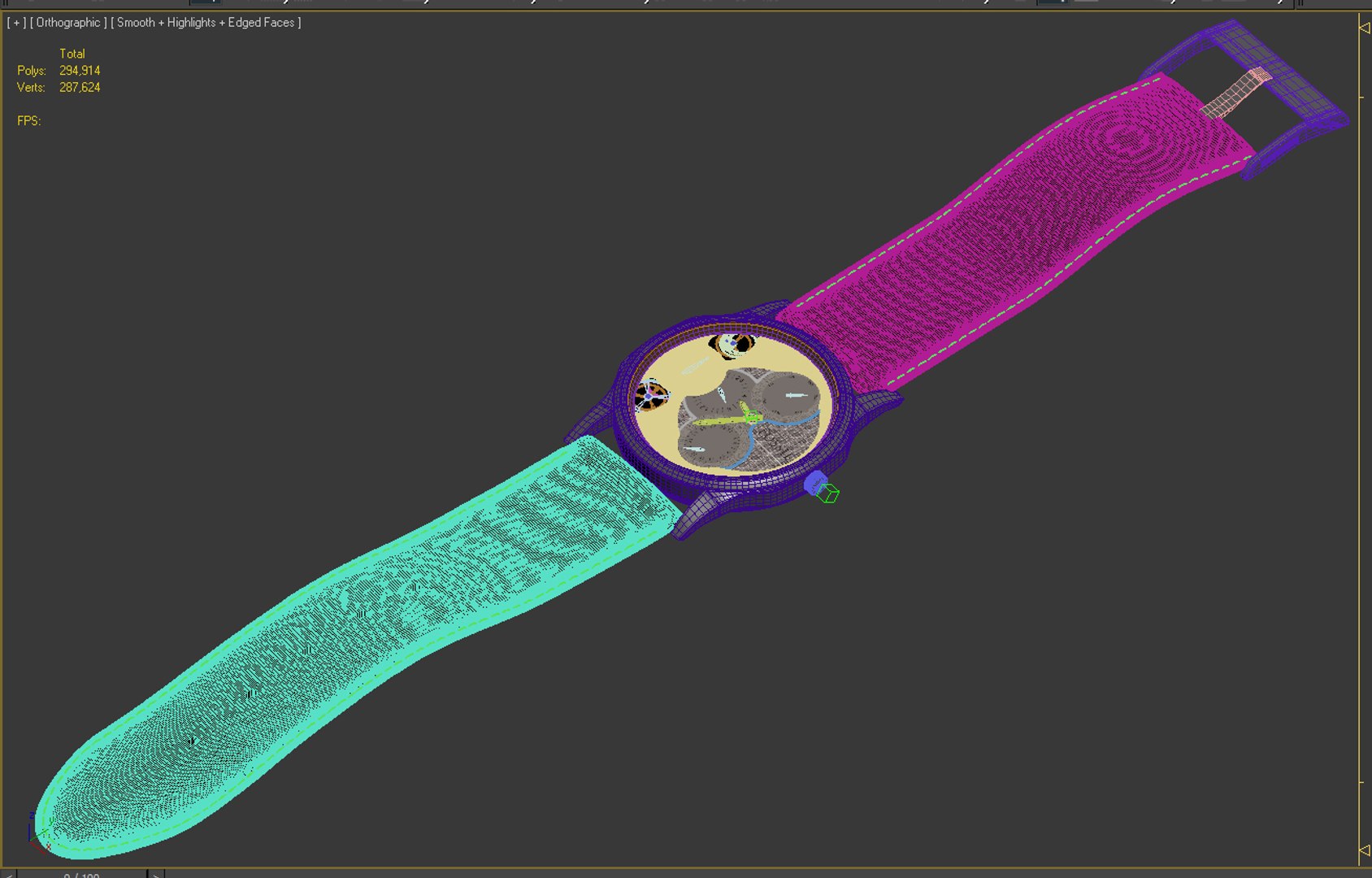 3d Model Watch Fossil