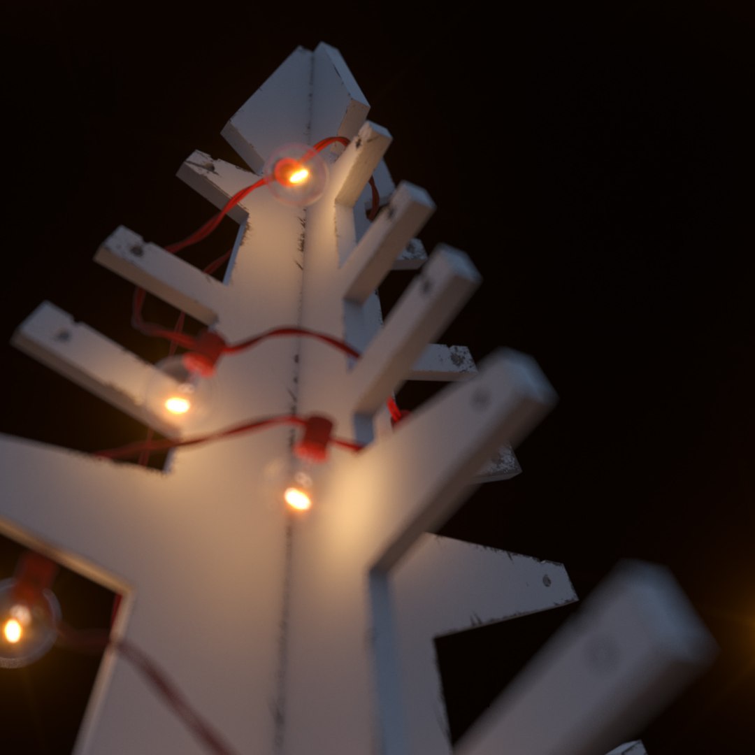 3d Obj Modern Wooden Tree