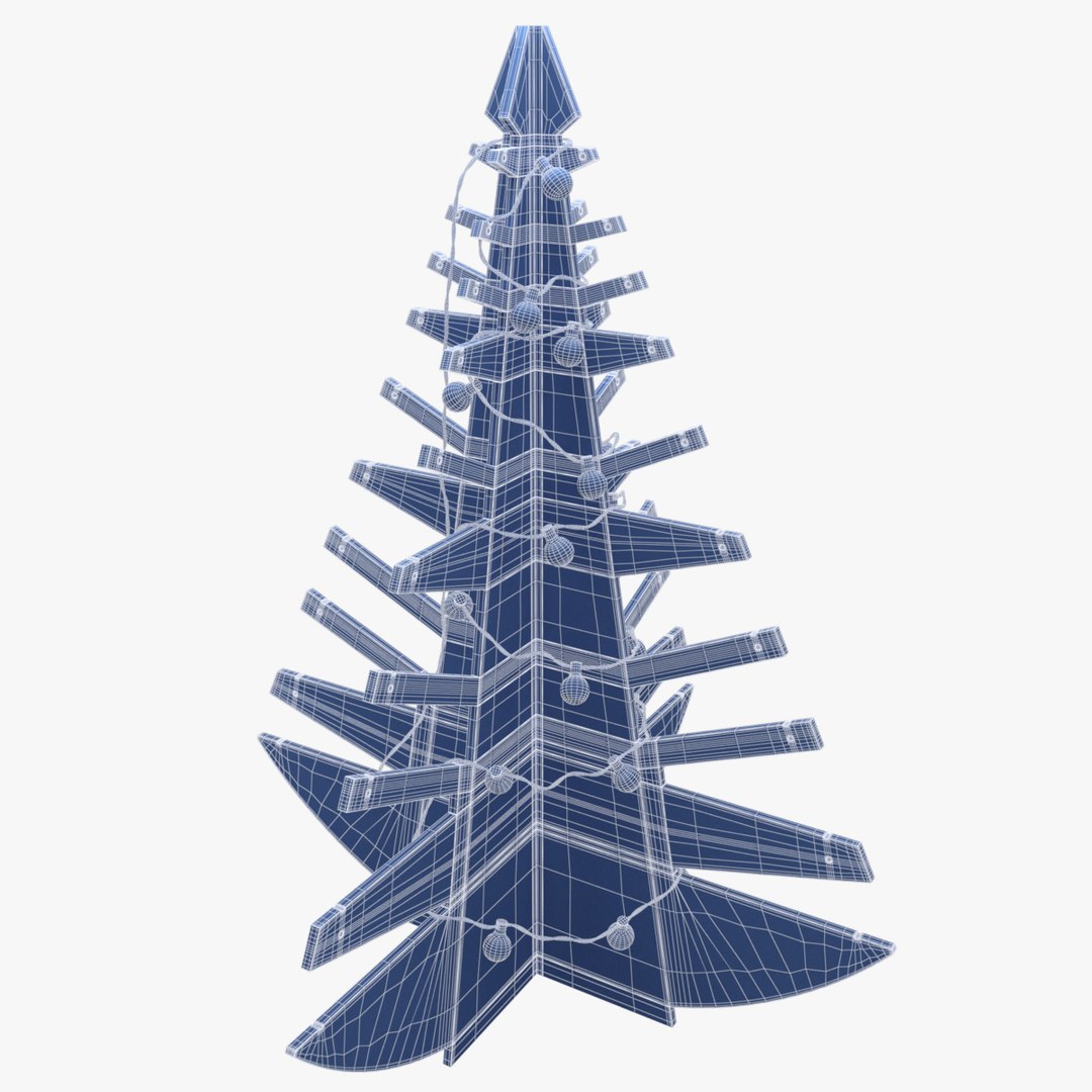 3d Obj Modern Wooden Tree