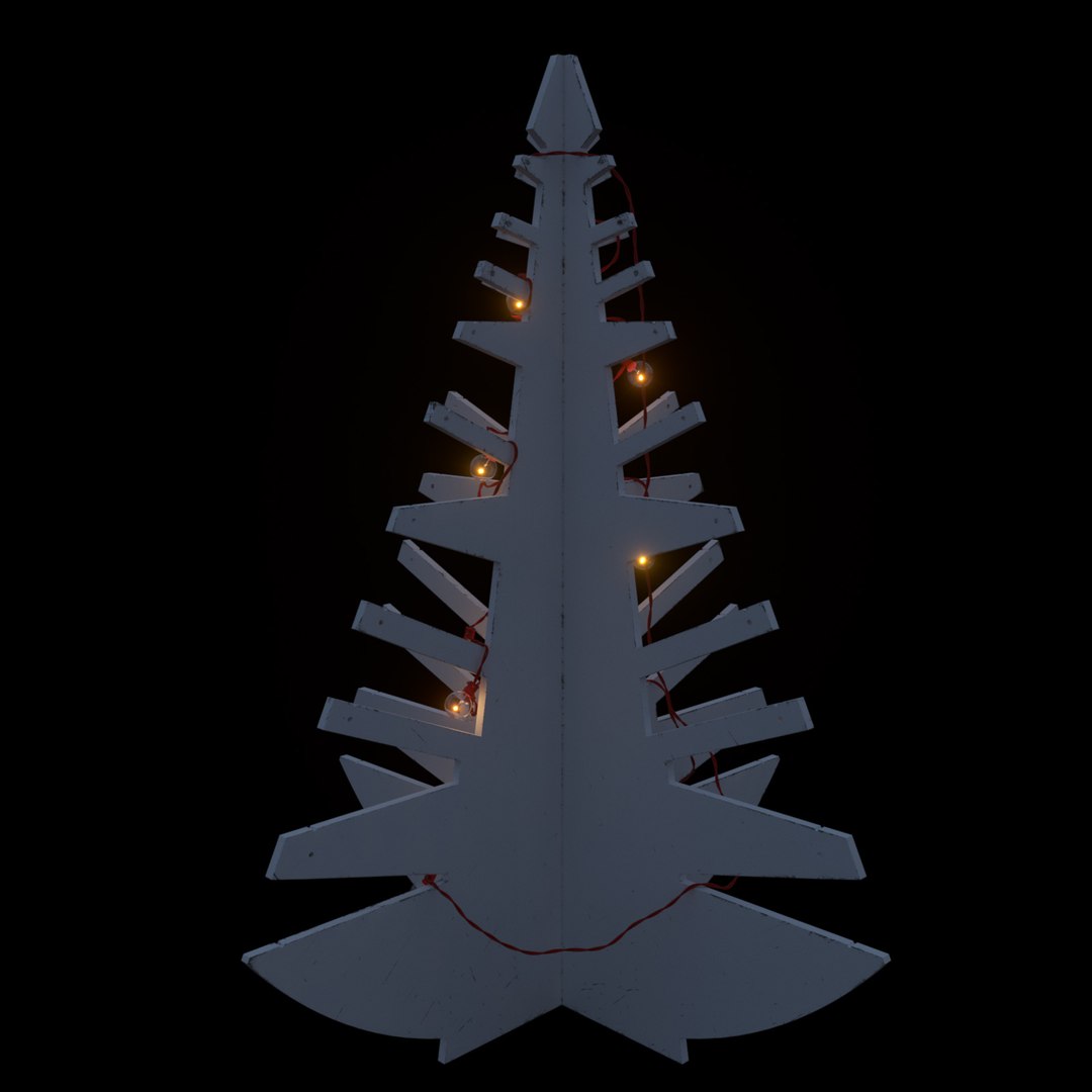 3d Obj Modern Wooden Tree