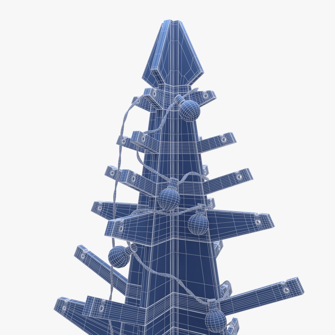 3d Obj Modern Wooden Tree