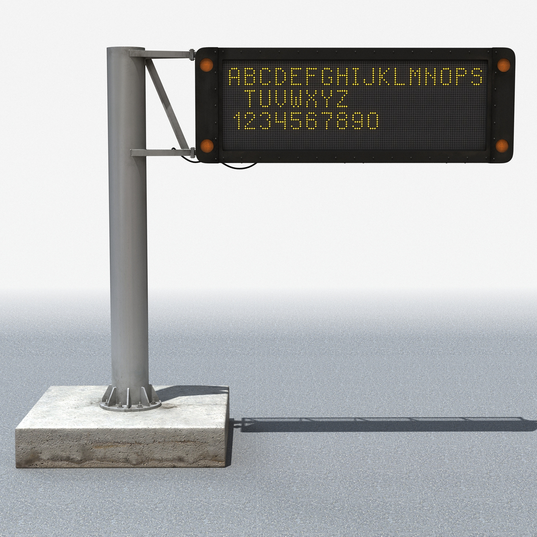 Light Electronic Message Board 3d Model