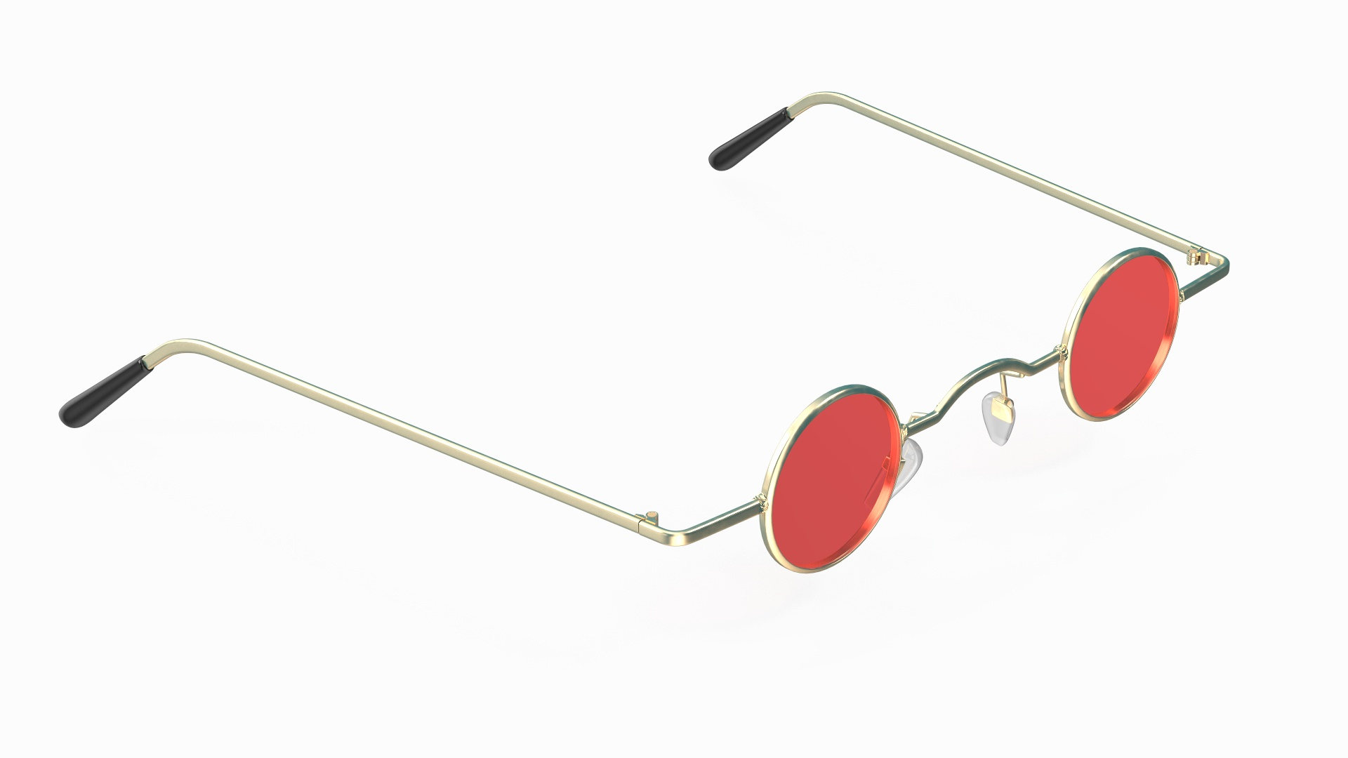 Super Ditsy Small Round Hippie Sunglasses Red 3d Model Turbosquid 2207058