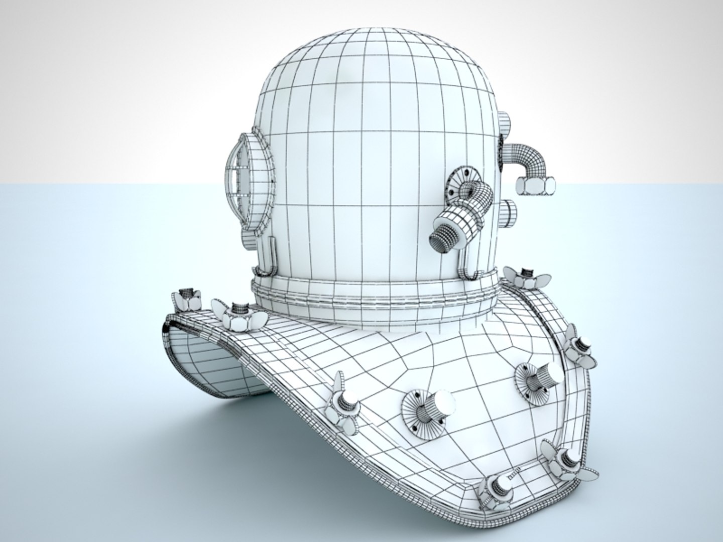 3d Model Of Diving Helmet