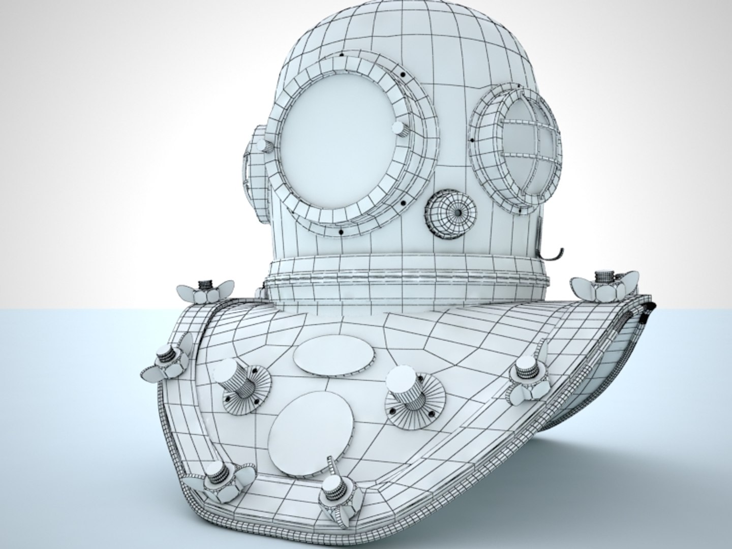 3d Model Of Diving Helmet