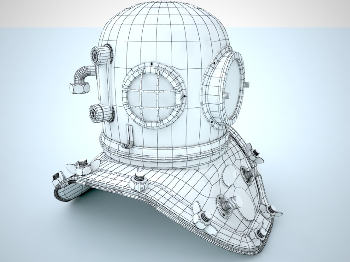 3d Model Of Diving Helmet