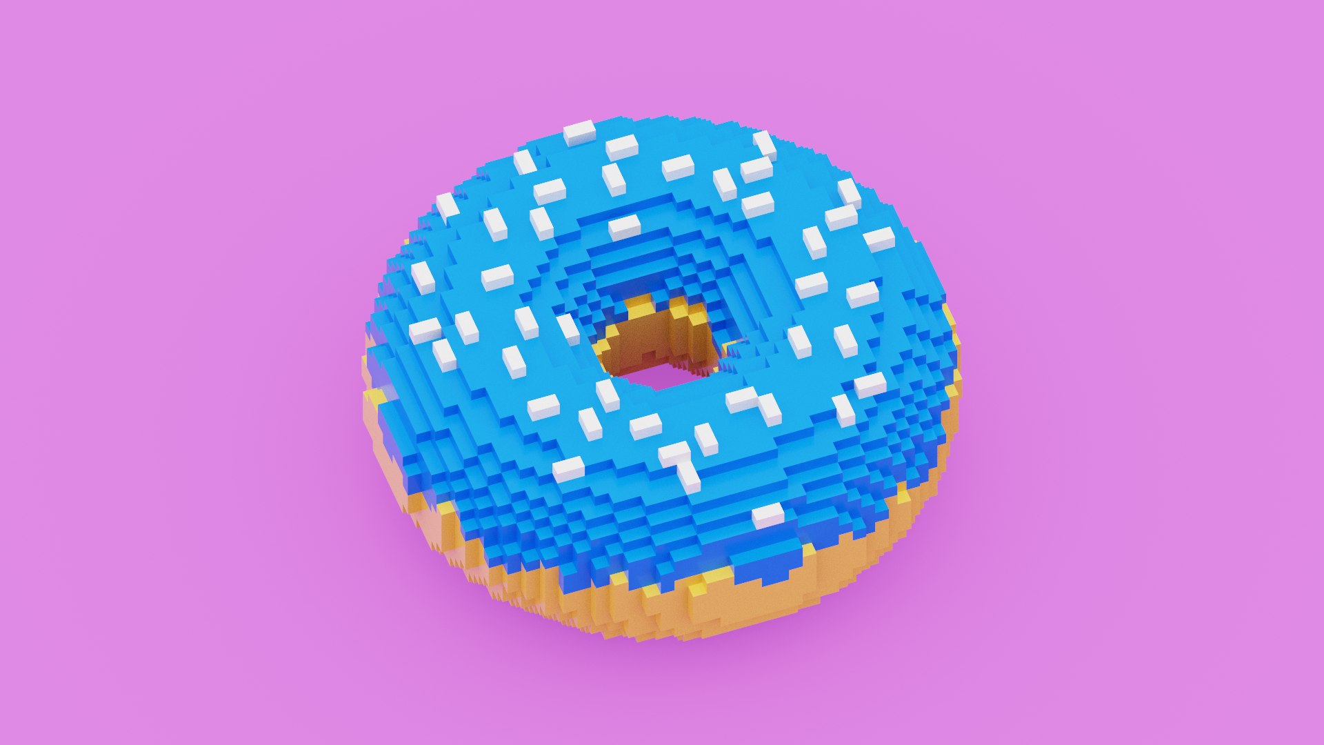 Voxel Donut 3D Model - TurboSquid 1985678