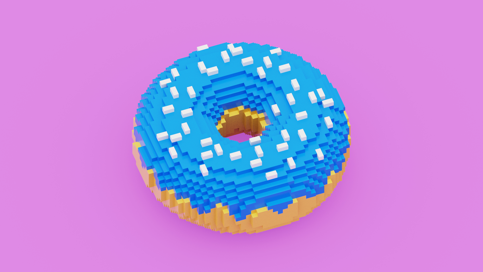 Voxel Donut 3D Model - TurboSquid 1985678