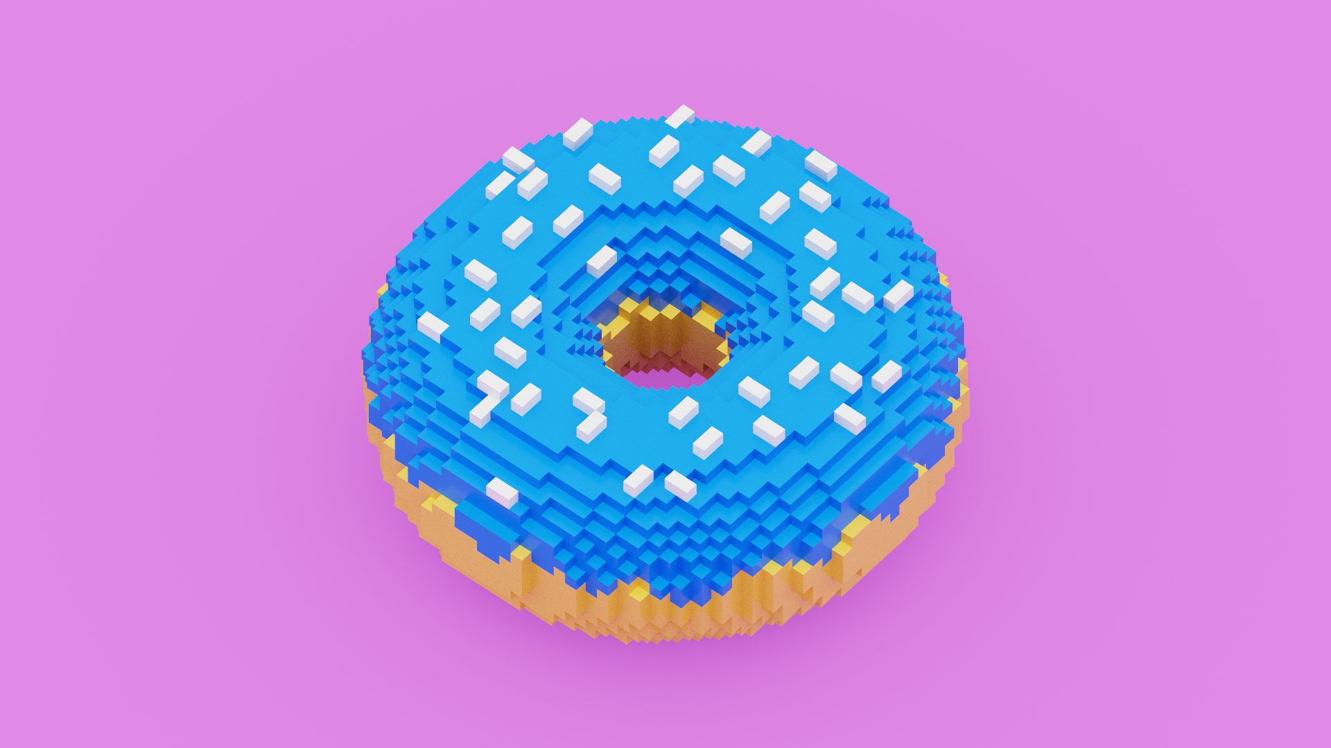 Voxel Donut 3D Model - TurboSquid 1985678