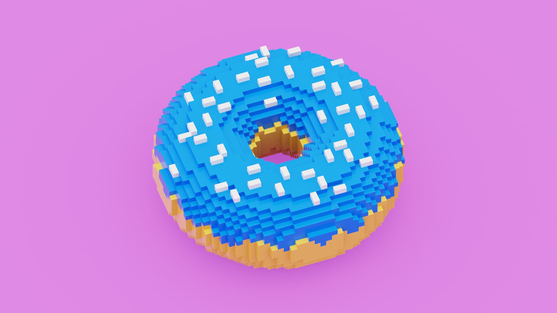 Voxel Donut 3D Model - TurboSquid 1985678