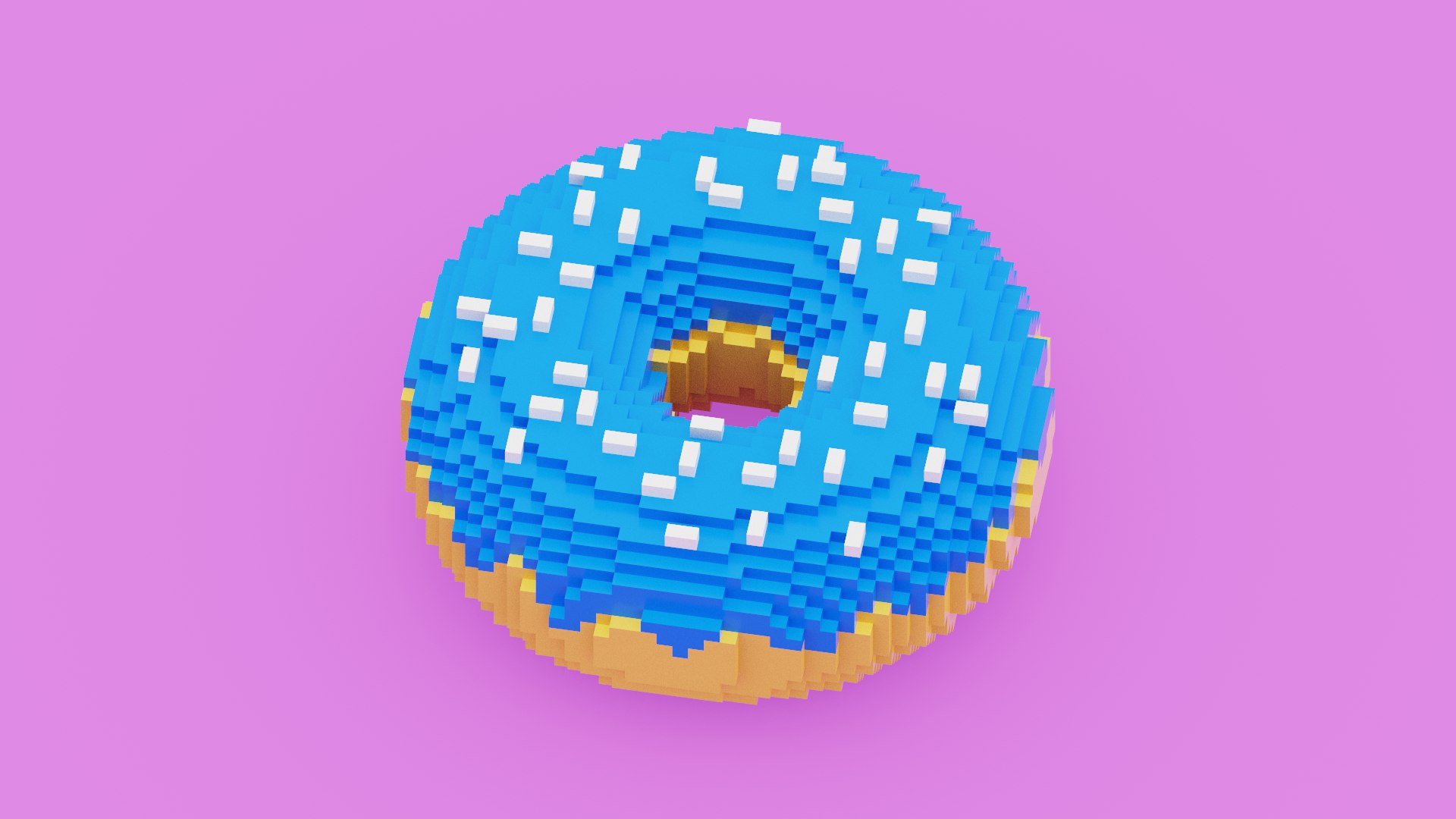 Voxel Donut 3D Model - TurboSquid 1985678