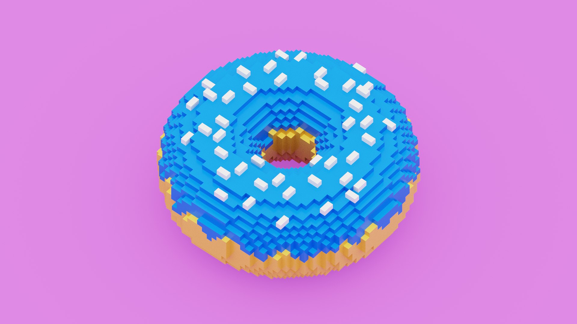 Voxel Donut 3D Model - TurboSquid 1985678