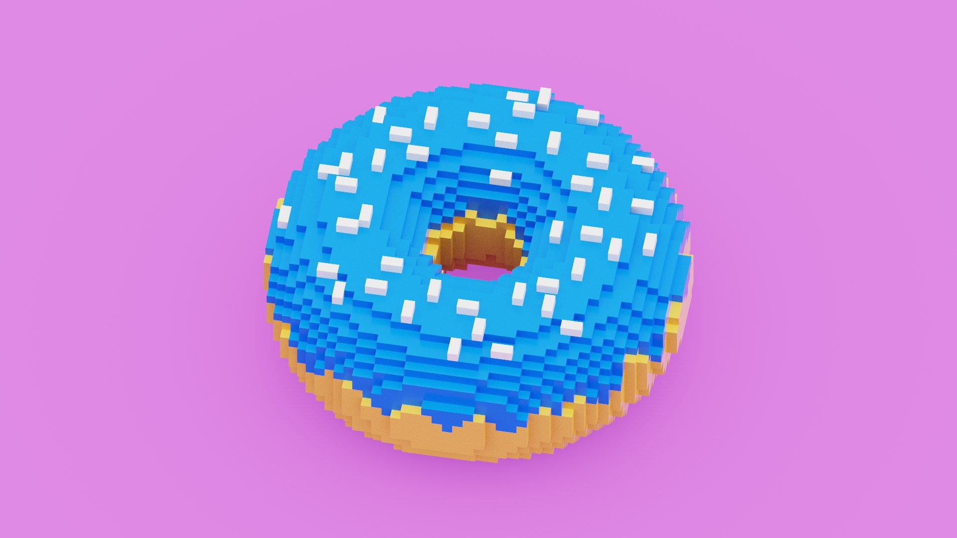 Voxel Donut 3D Model - TurboSquid 1985678